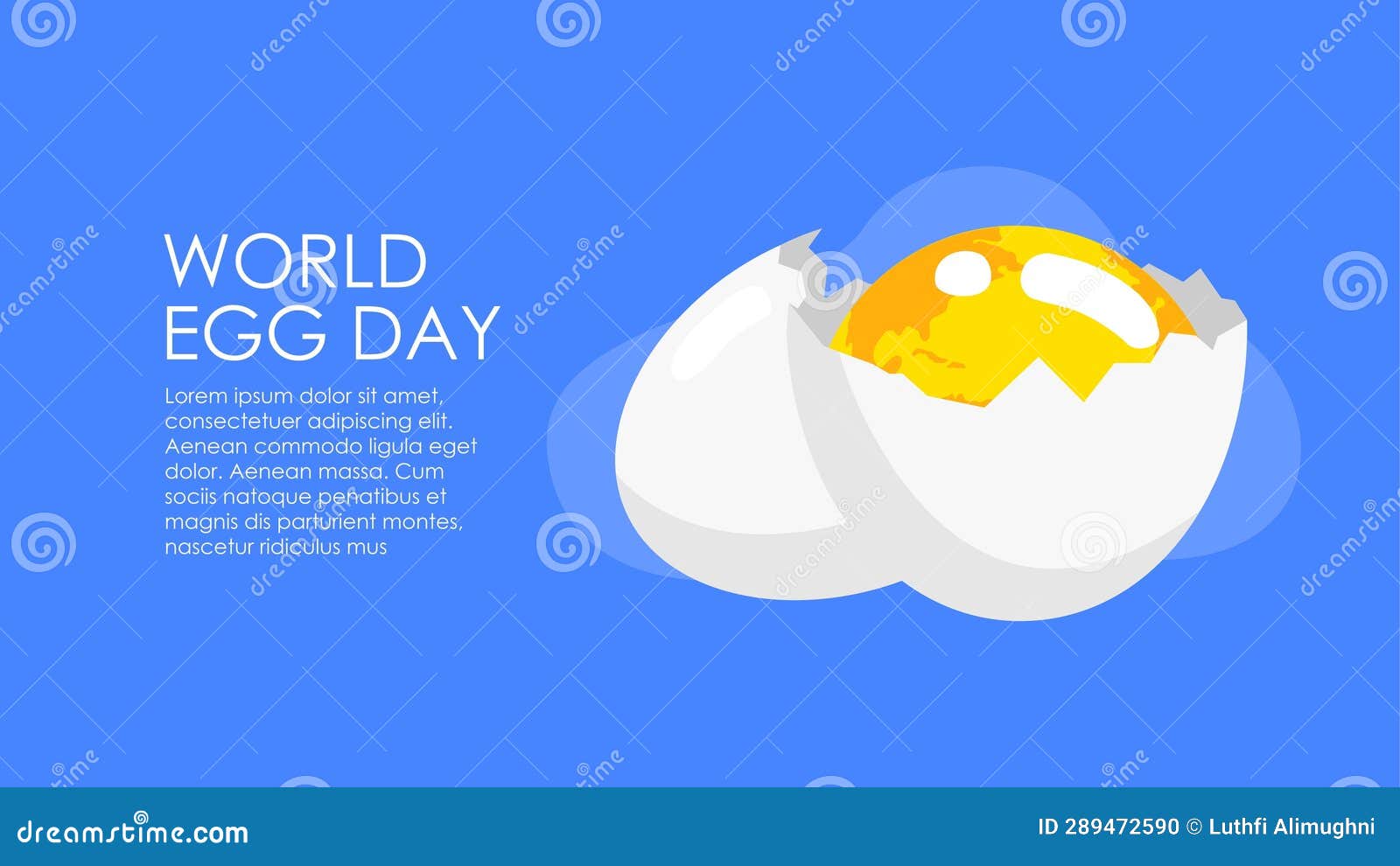 World Egg Day Banner Template Vector Stock Illustration - Illustration ...