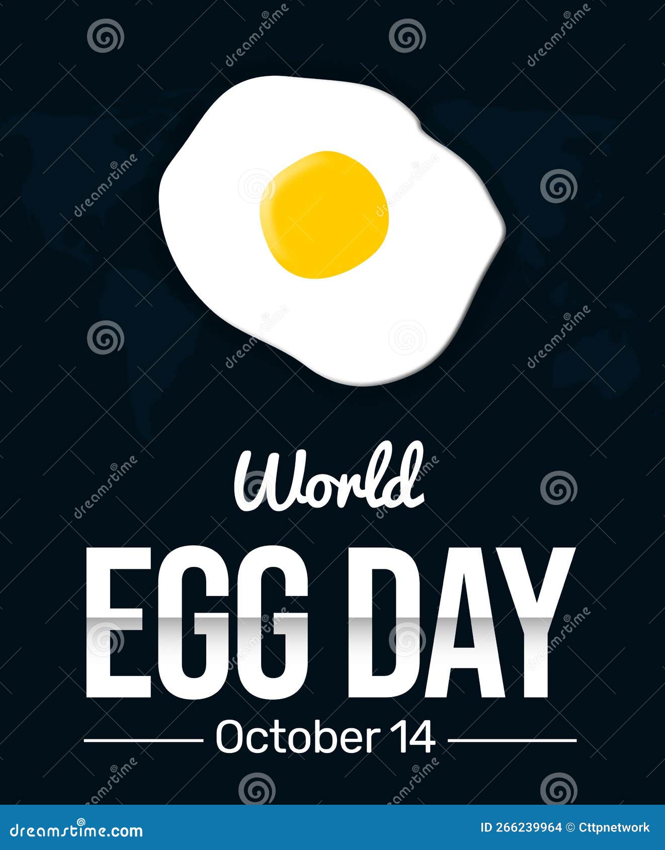 World Egg Day Wallpaper with Egg and Map with the Typography Under it ...