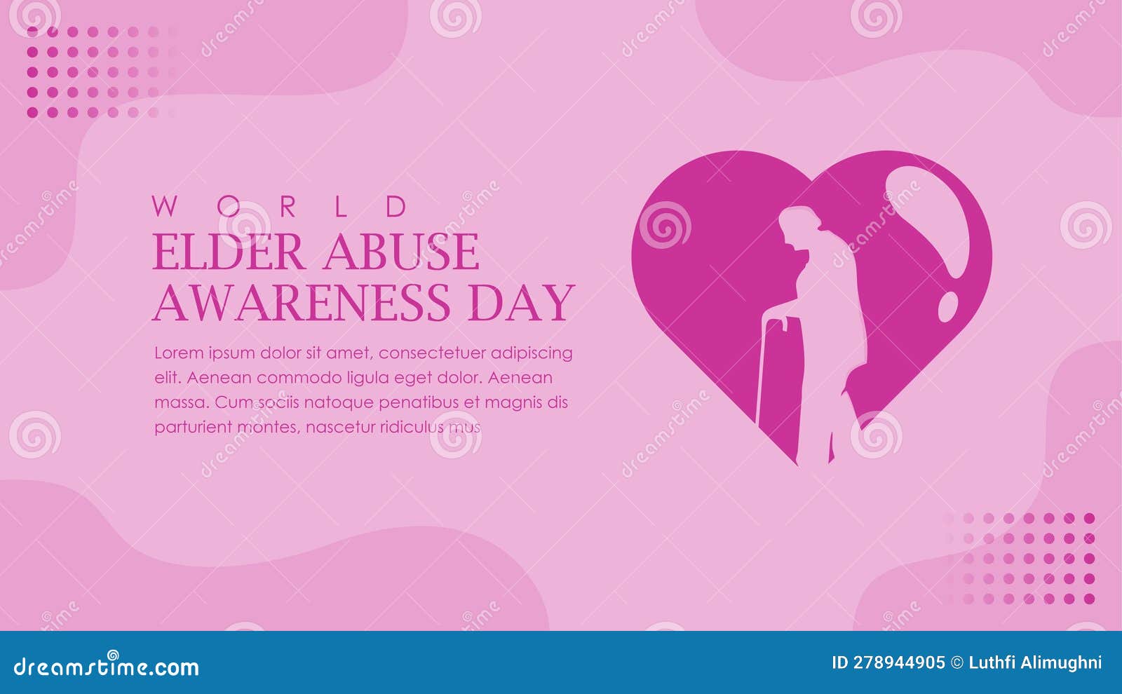 World Elder Abuse Awareness Day Banner Template Stock Vector ...