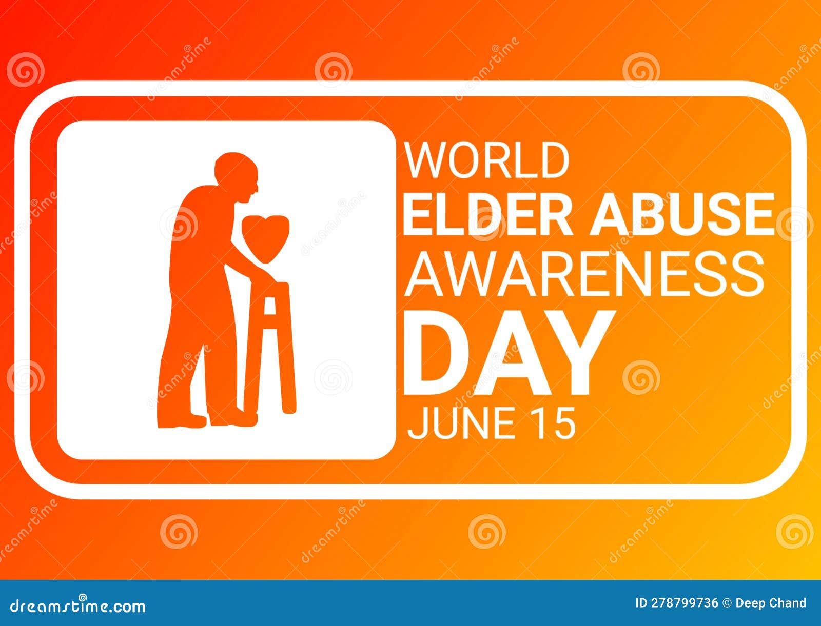 World Elder Abuse Awareness Day Illustration Stock Illustration ...