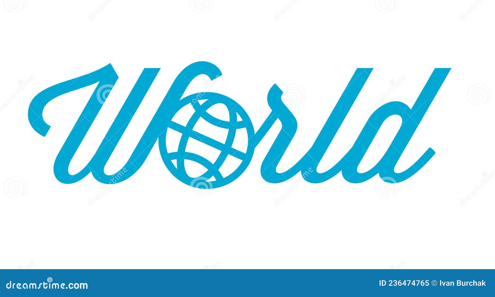 World Emblem. Vector Illustration Stock Illustration - Illustration of ...