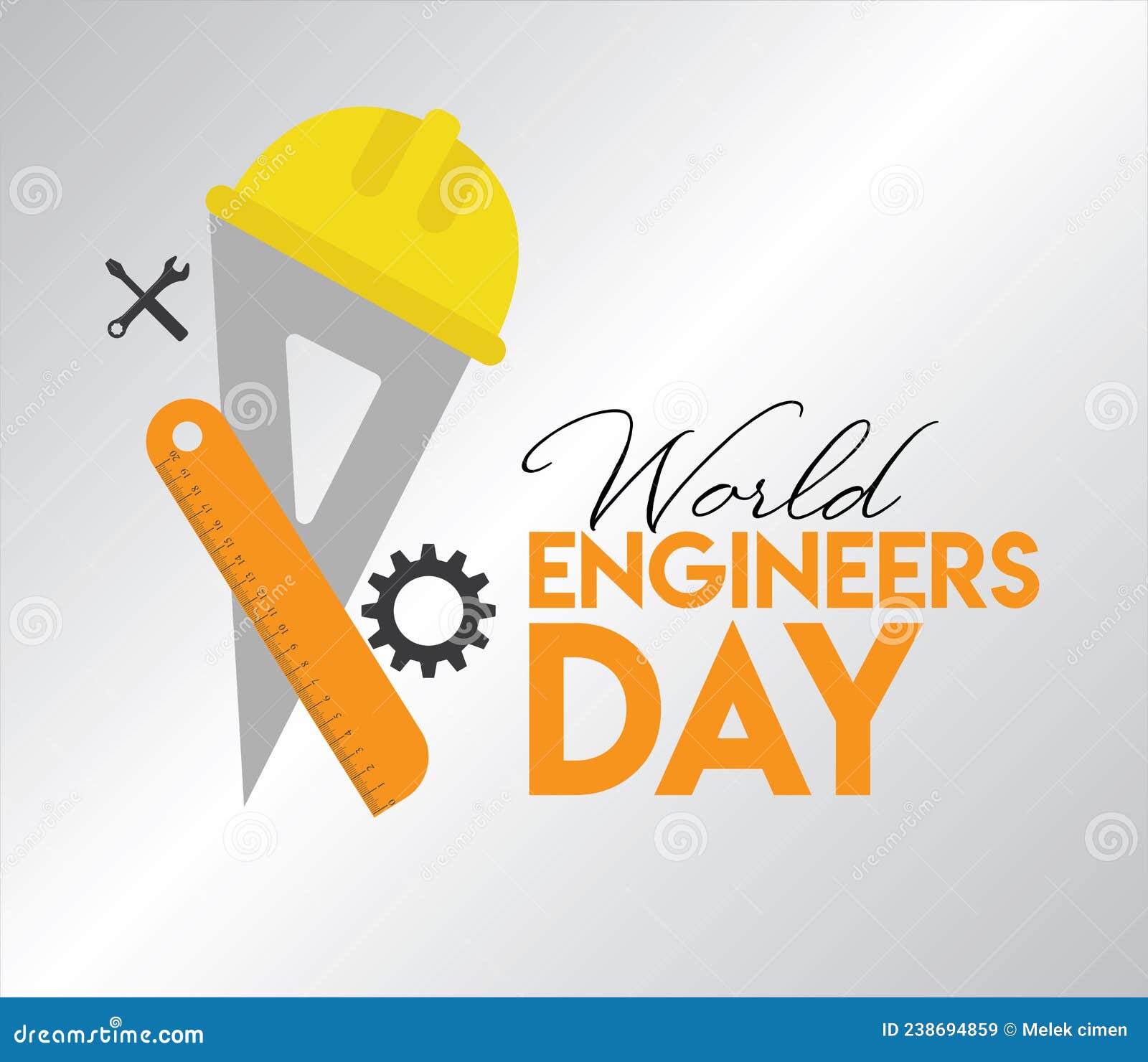 World engineers day stock vector. Illustration of graphic - 238694859