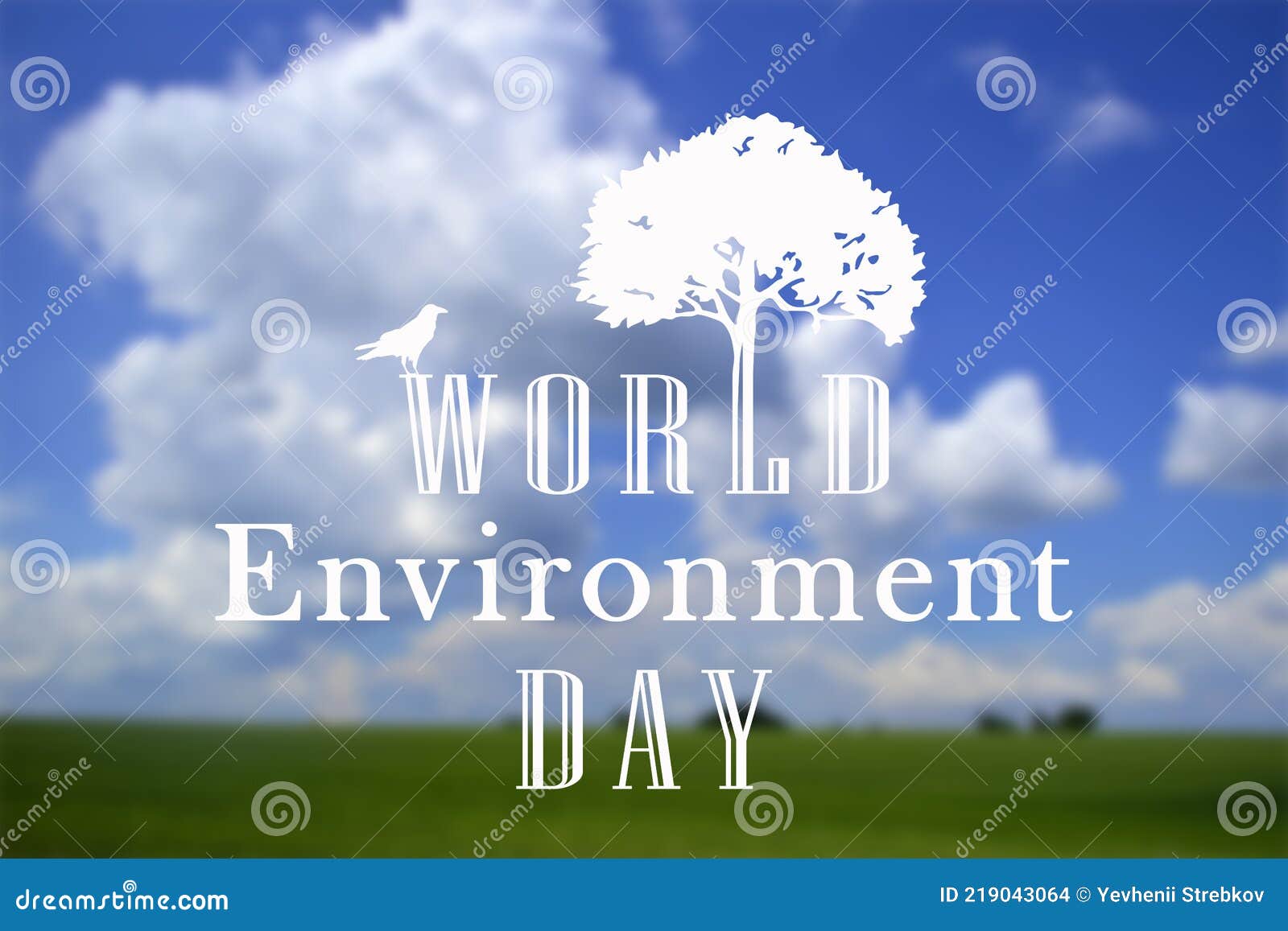 World Environment Day. Beautiful White Text Stock Illustration ...