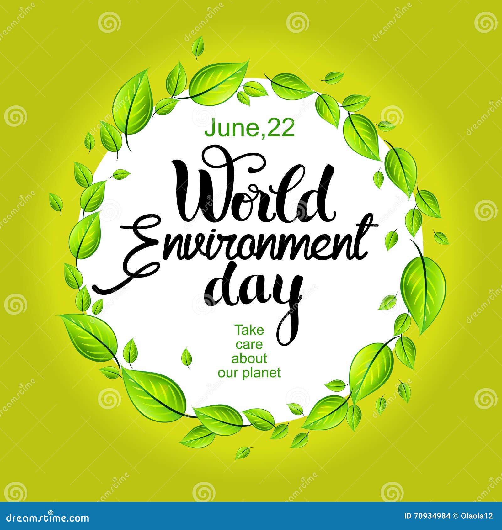 World Environment day card stock vector. Illustration of leaf - 70934984