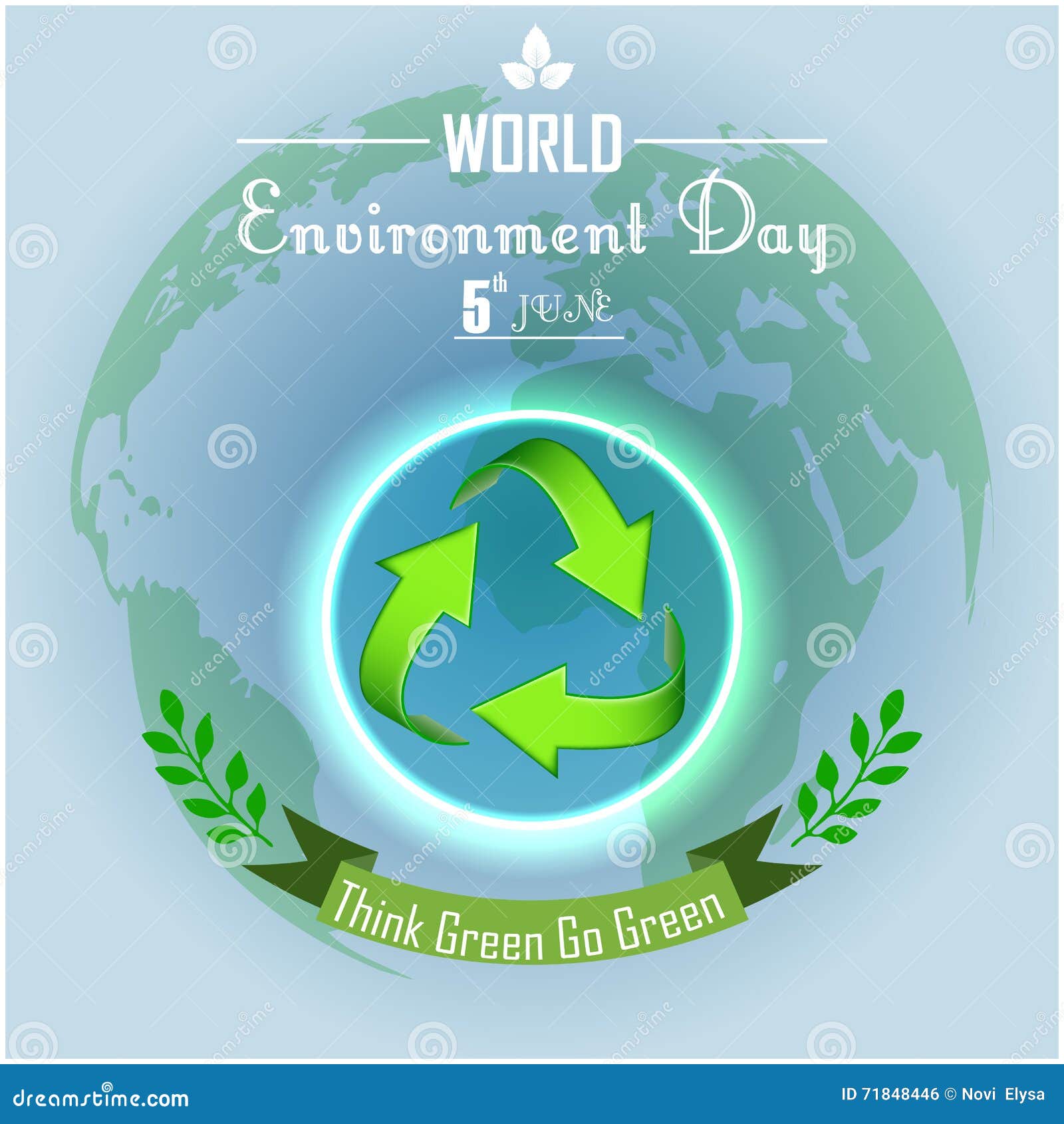 World Environment Day with Concept Recycling Stock Vector ...