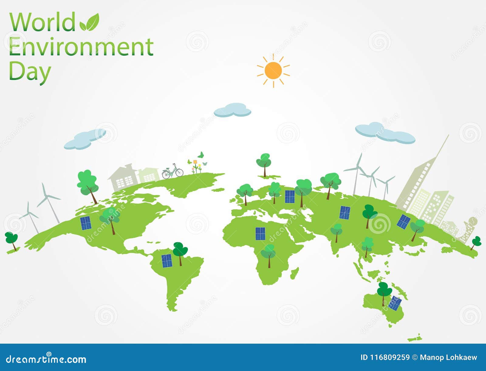 World Environment Day Concept Stock Vector - Illustration of idea ...