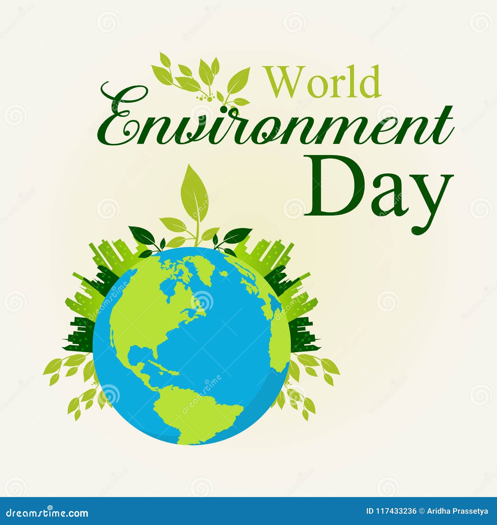World Environment Day Earth Globe Stock Vector - Illustration of ...