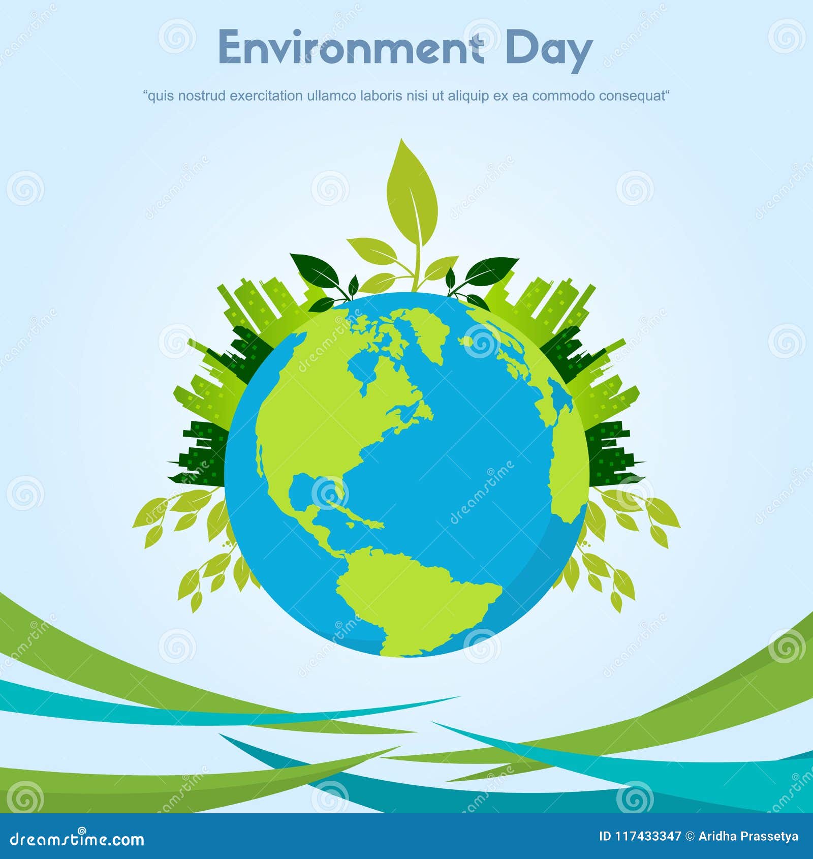 World Environment Day Earth Globe Stock Vector - Illustration of ocean ...