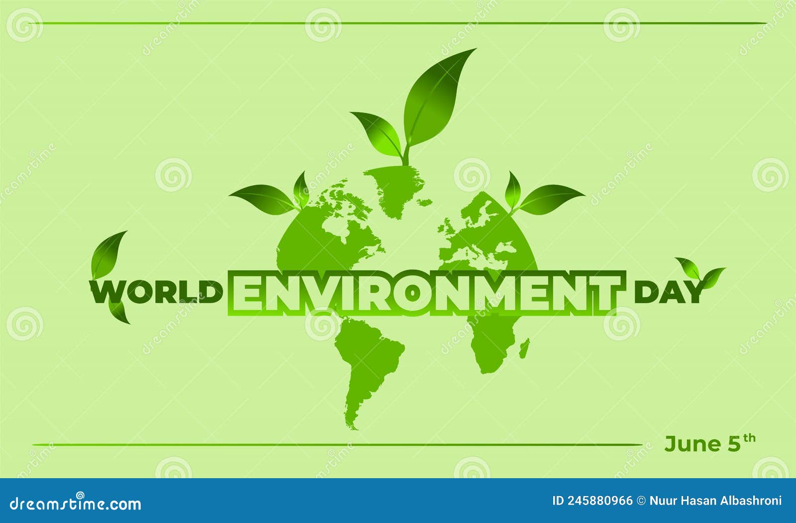World Environment Day, Green Vector Design, Vector Illustration and ...