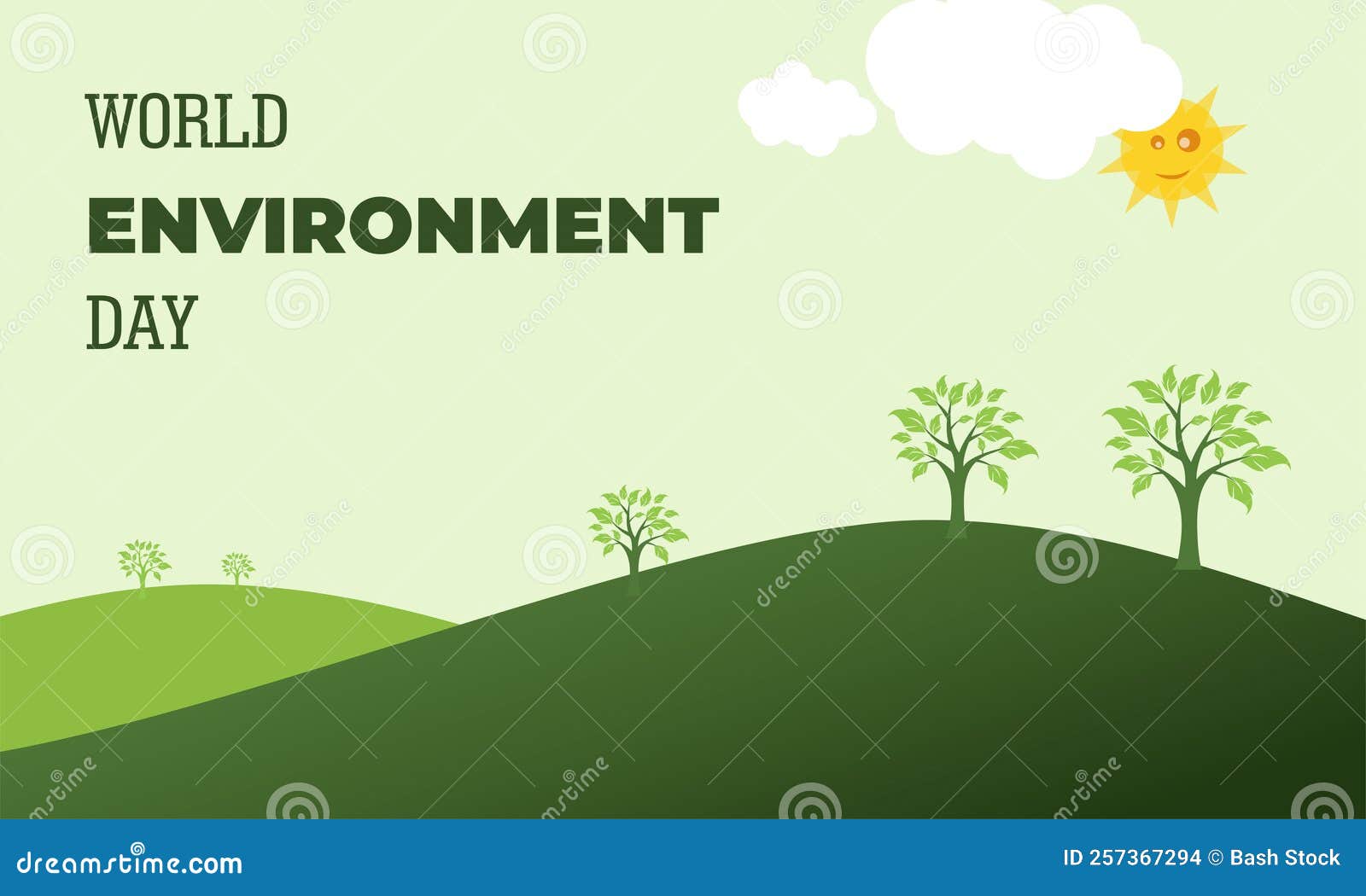 World Environment Day, Green Vector Design, Vector Illustration and ...