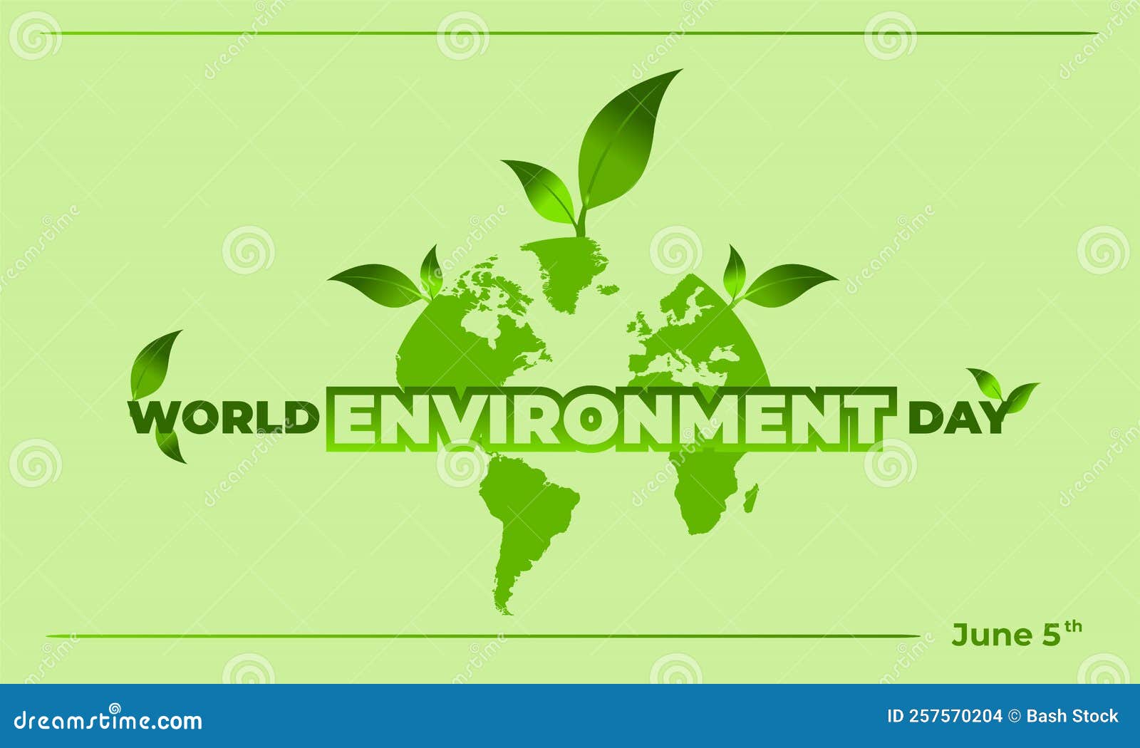 World Environment Day, Green Vector Design, Vector Illustration and ...