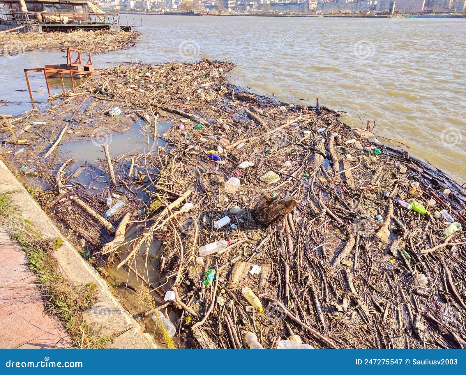 World Environment Day Image - Polluted Danube-Sava Confluence Stock ...
