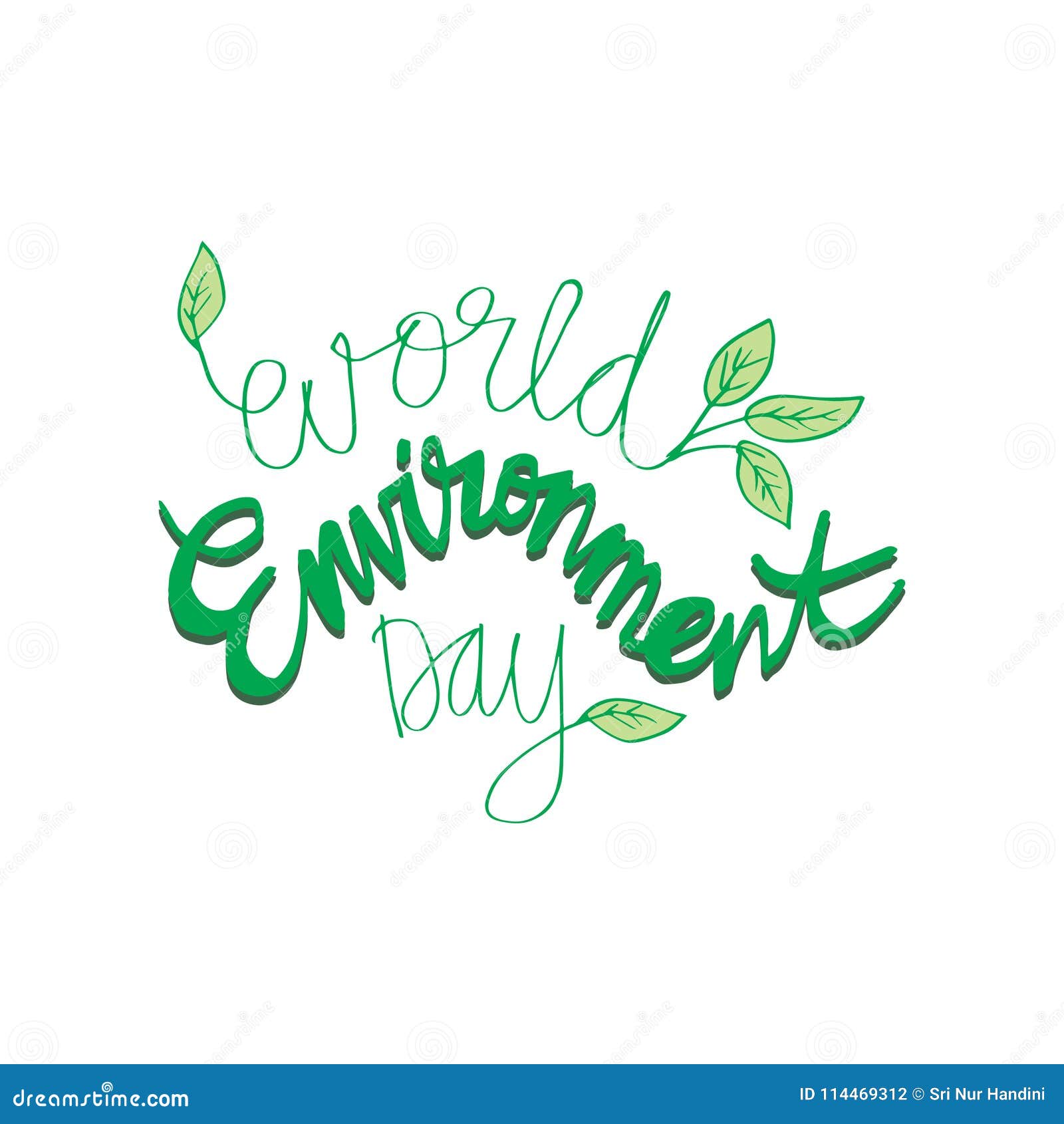 World Environment Day Lettering Stock Vector - Illustration of abstract ...