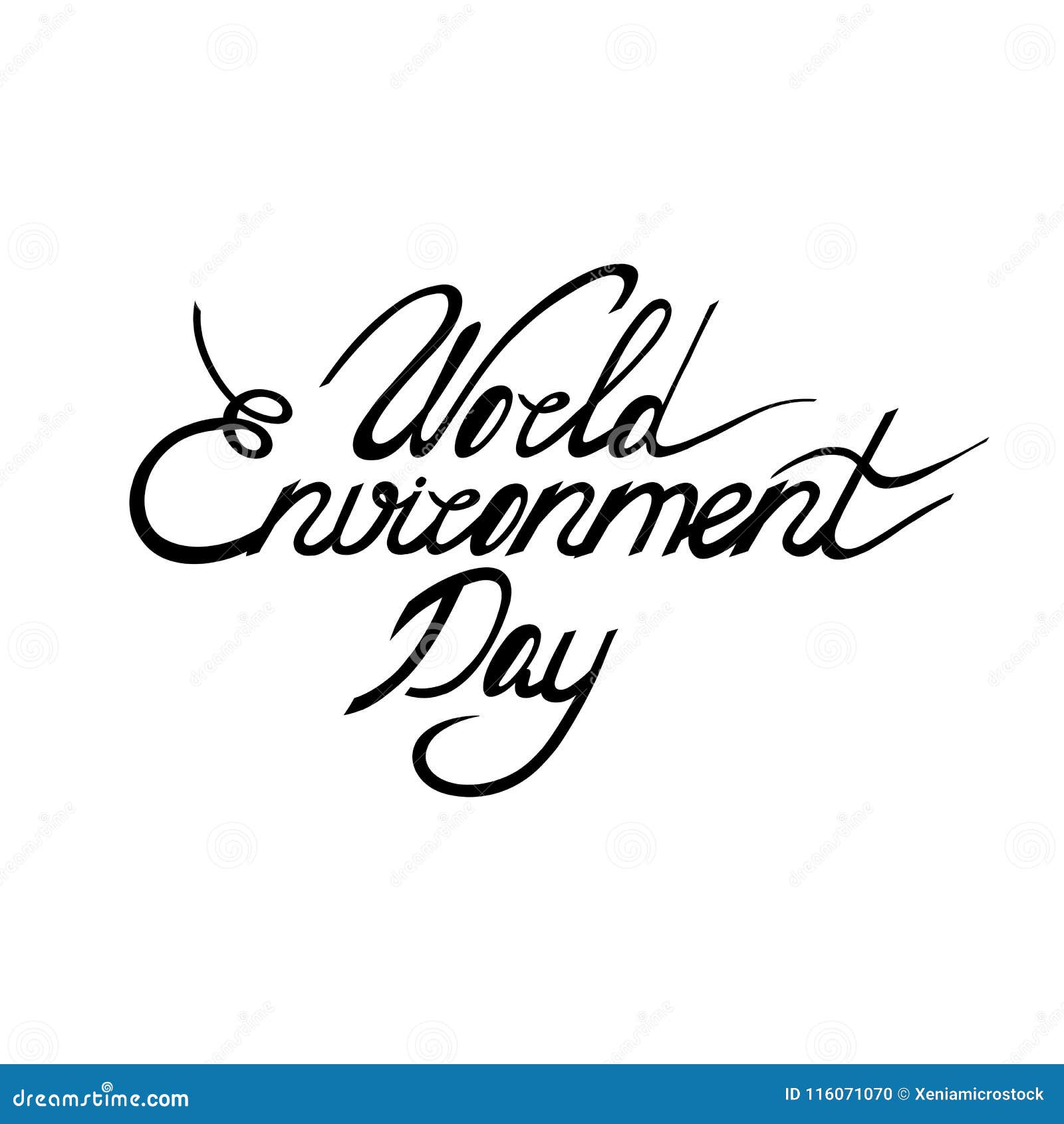 World Environment Day. Lettering Stock Vector - Illustration of event ...