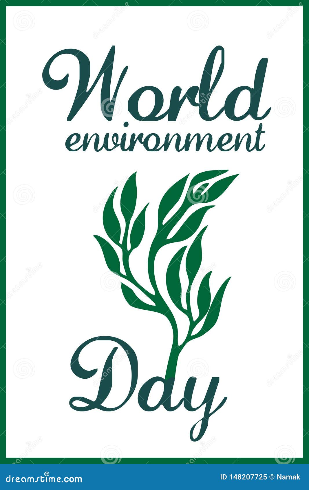 World Environment Day Logo with Framed Font Stock Illustration ...