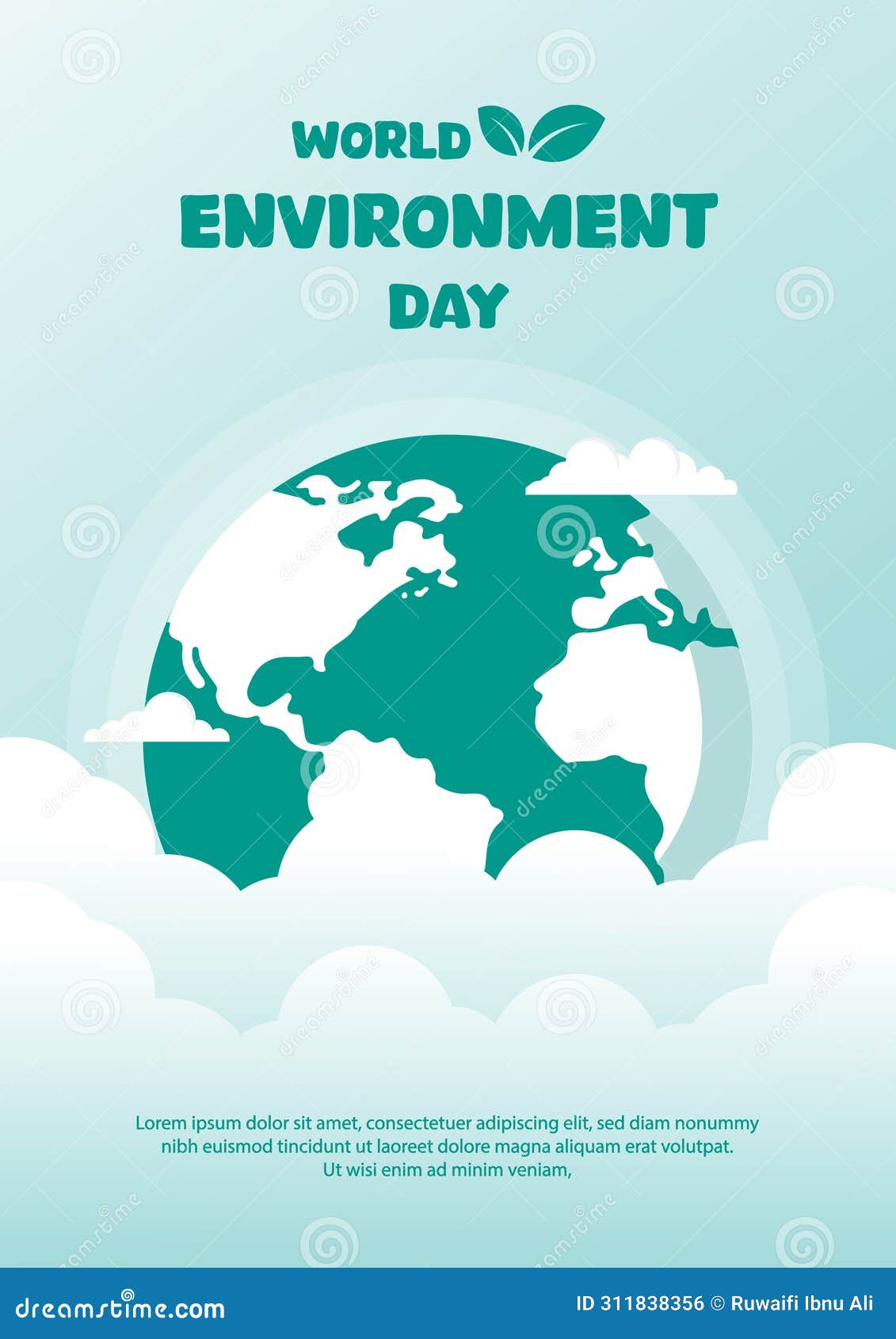 World Environment Day Poster Template Design. Vector Illustrations ...