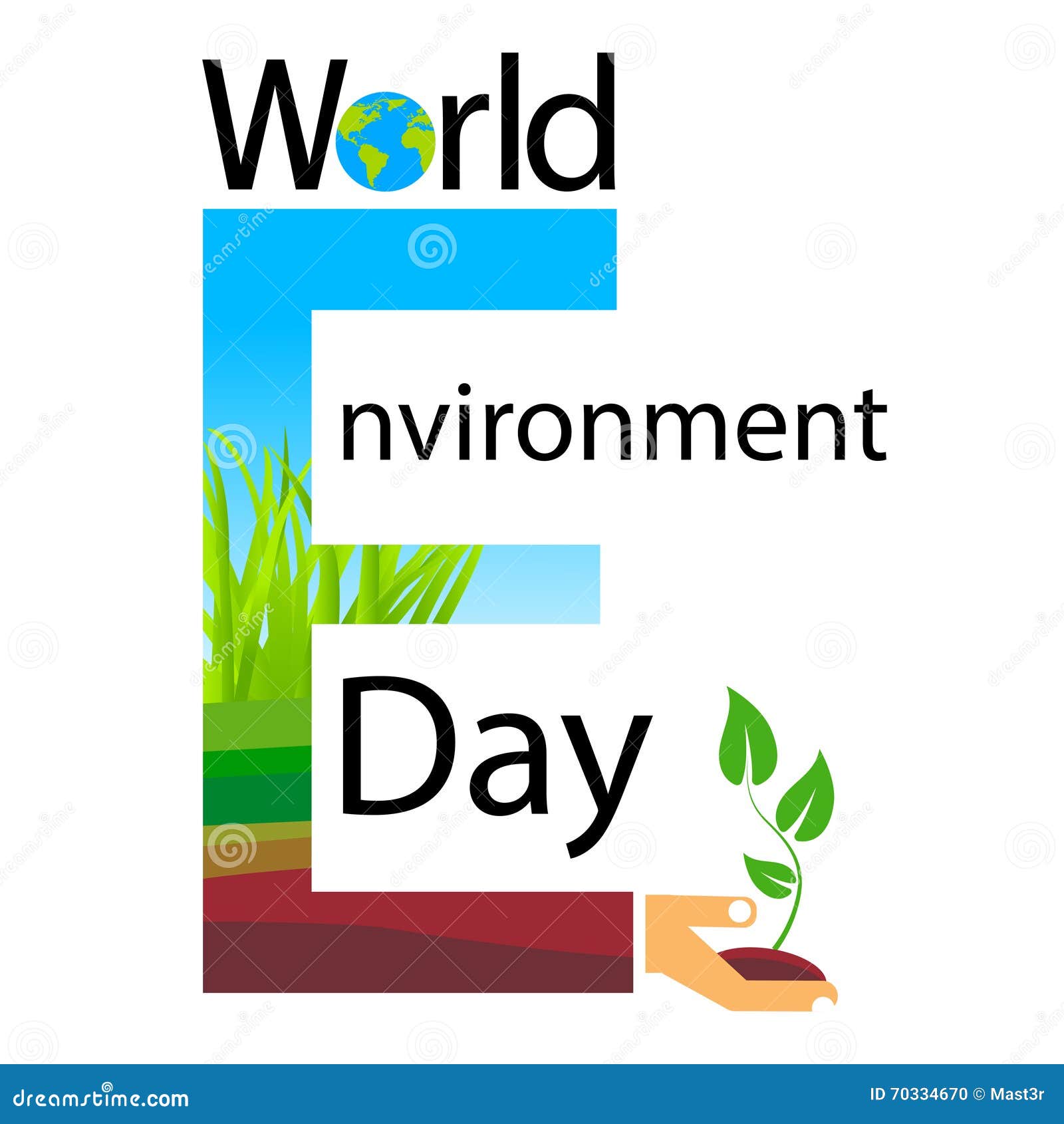 World Environment Day Text Banner Logo Stock Vector - Illustration of ...