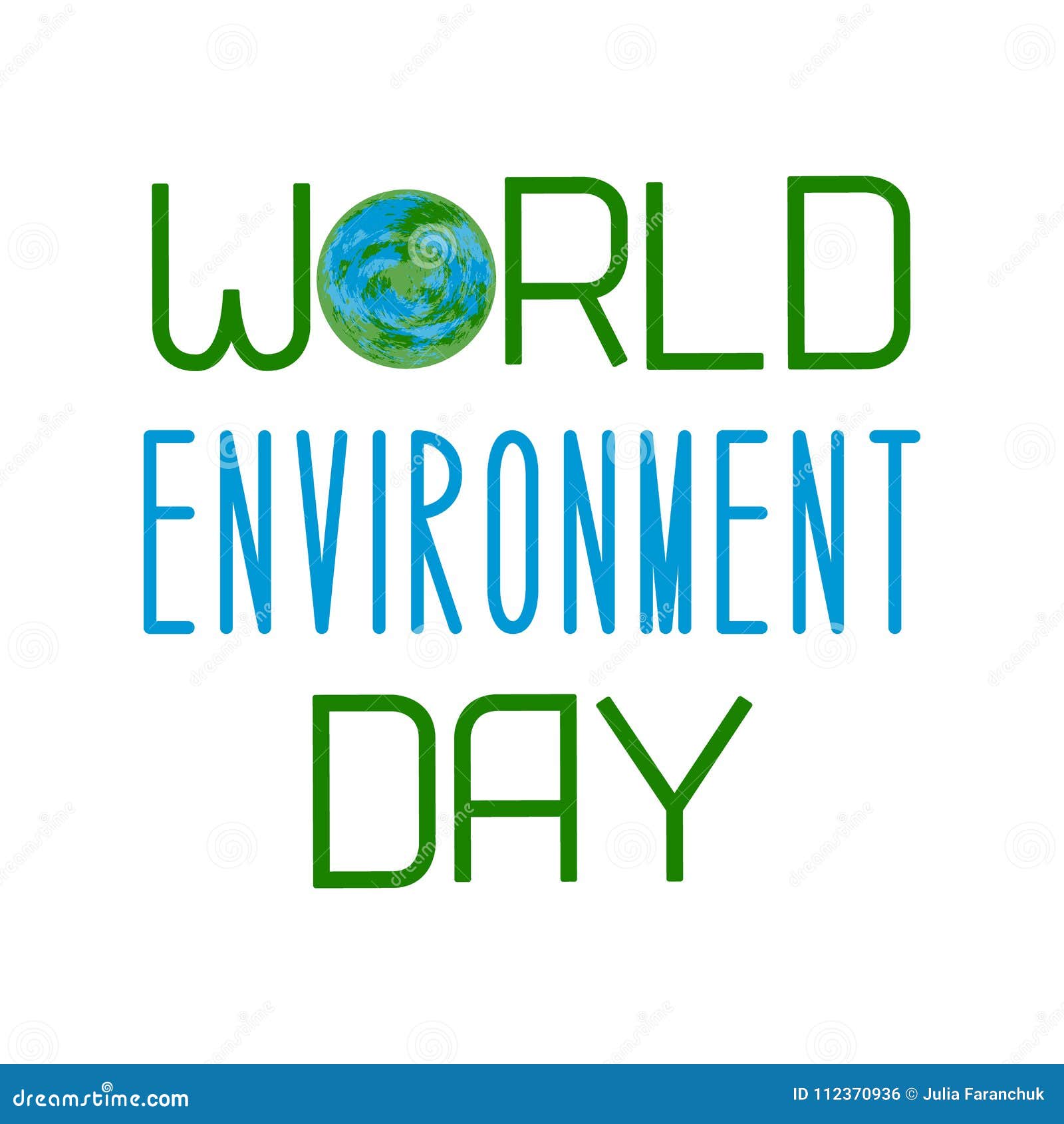 World Environment Day. Text with the Name of the Holiday Stock ...
