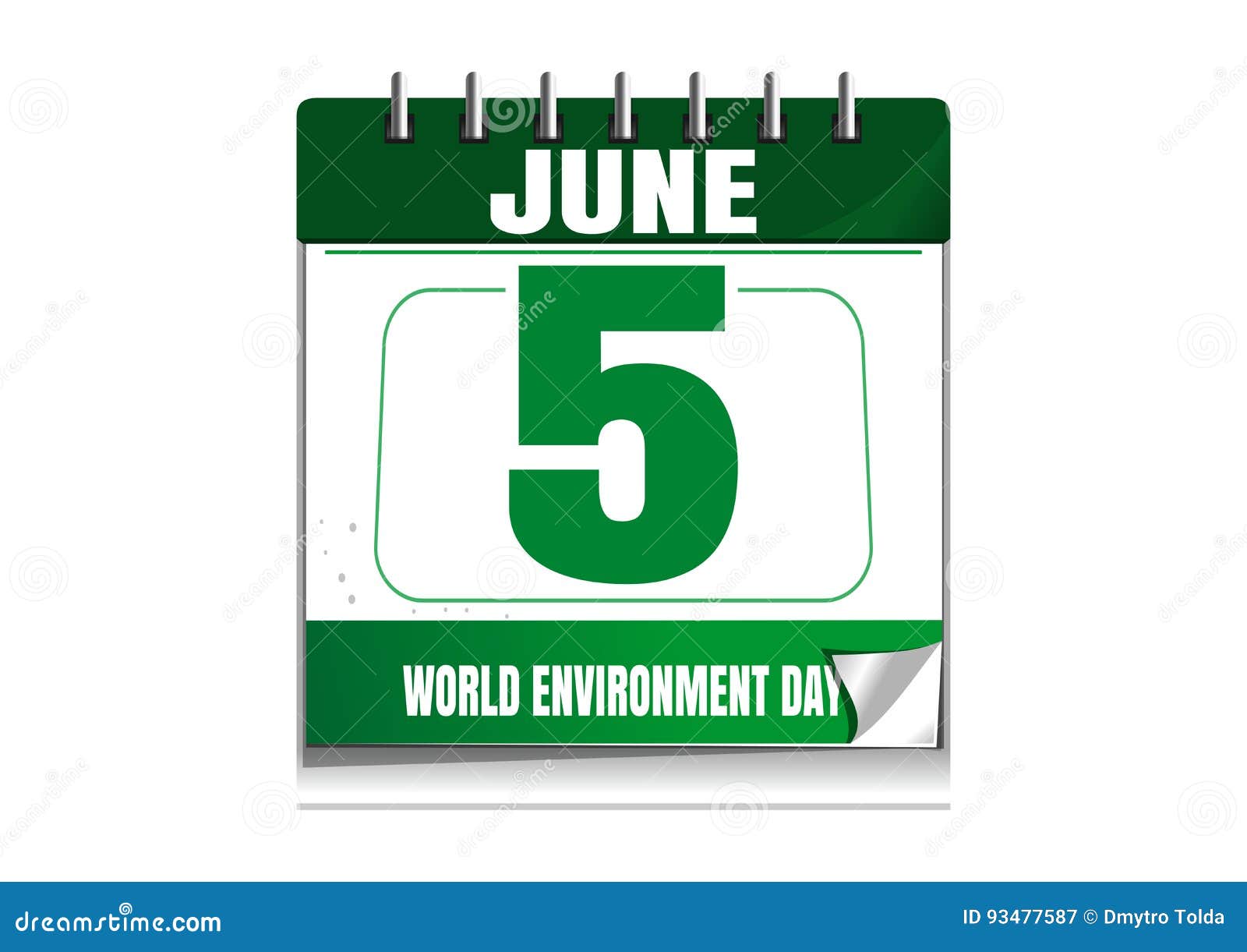World Environment Day. Wall Calendar Stock Vector - Illustration of ...