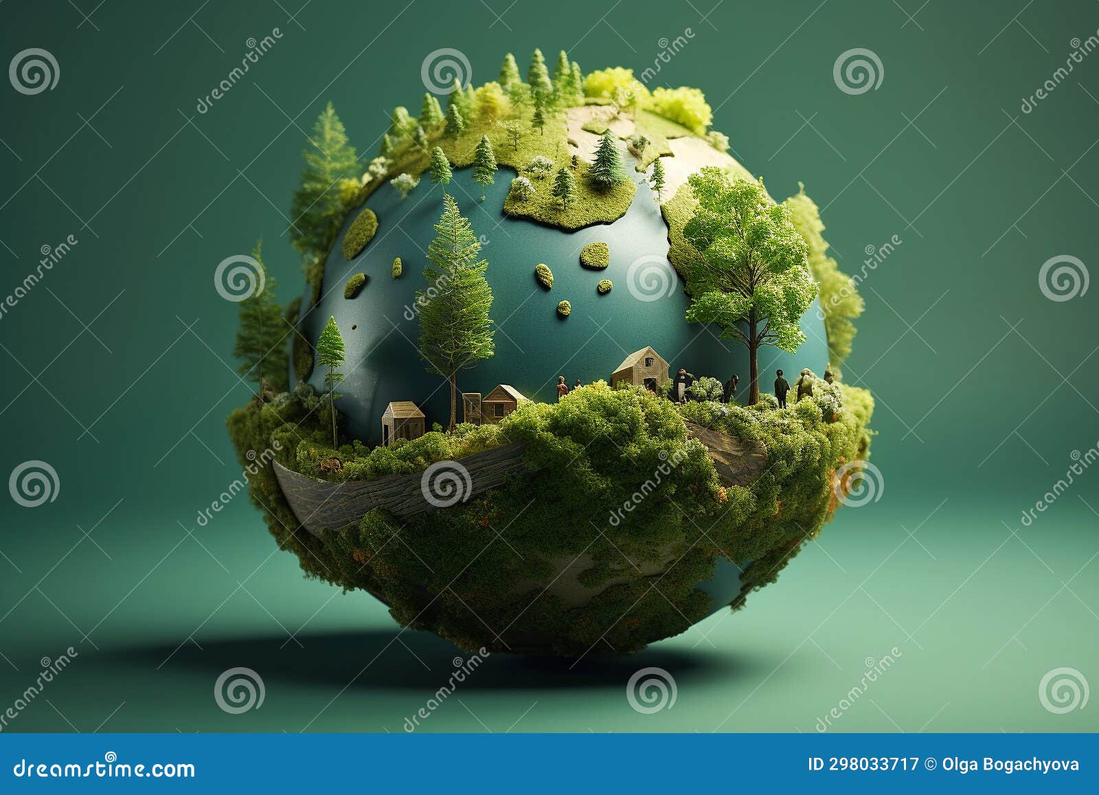 World Environment and Earth Day Concept with Globe Stock Illustration ...