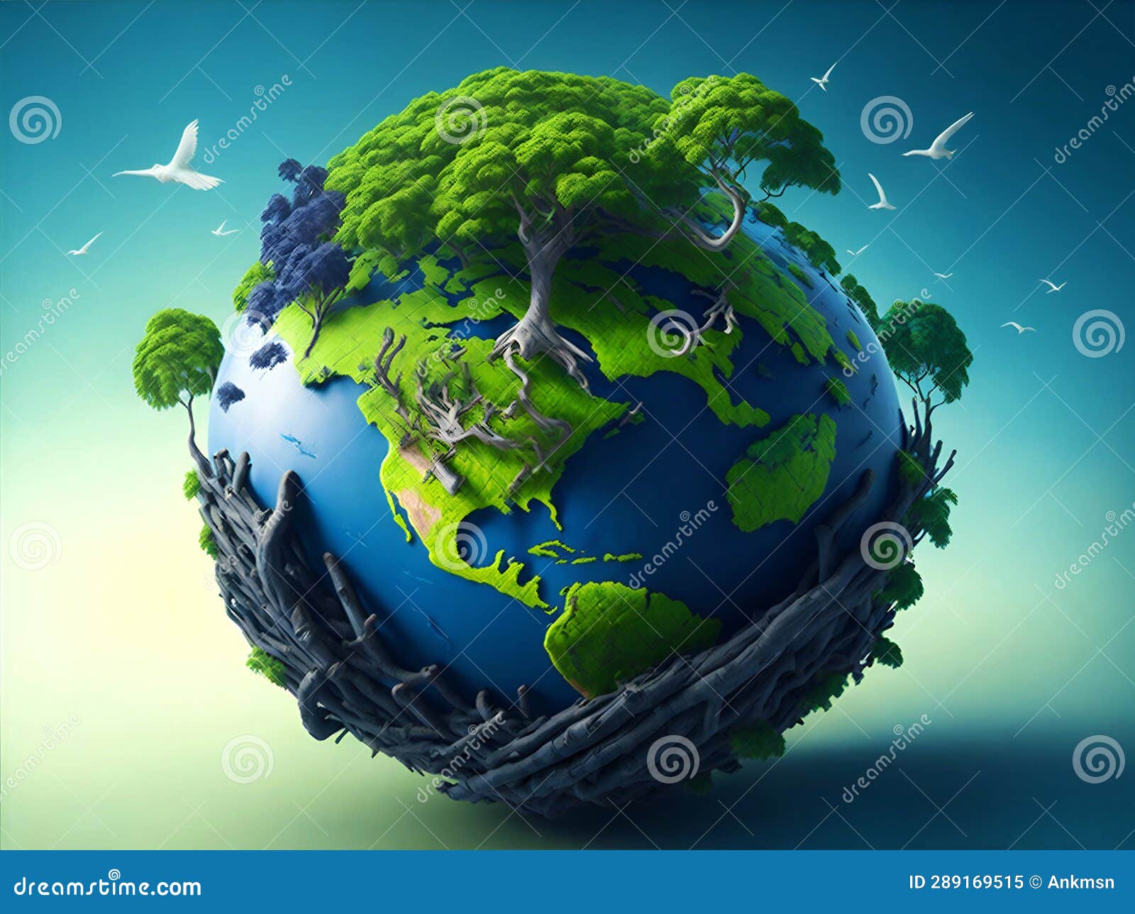 World Environment and Earth Day Concept with Globe, Nature Eco Friendly ...