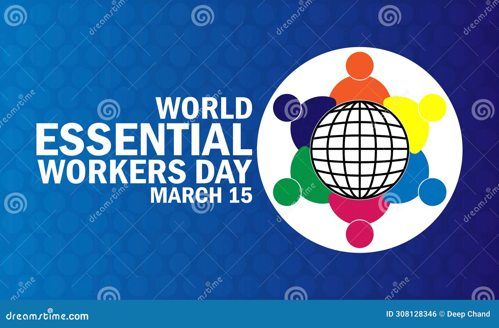 World Essential Workers Day, Background Stock Illustration ...