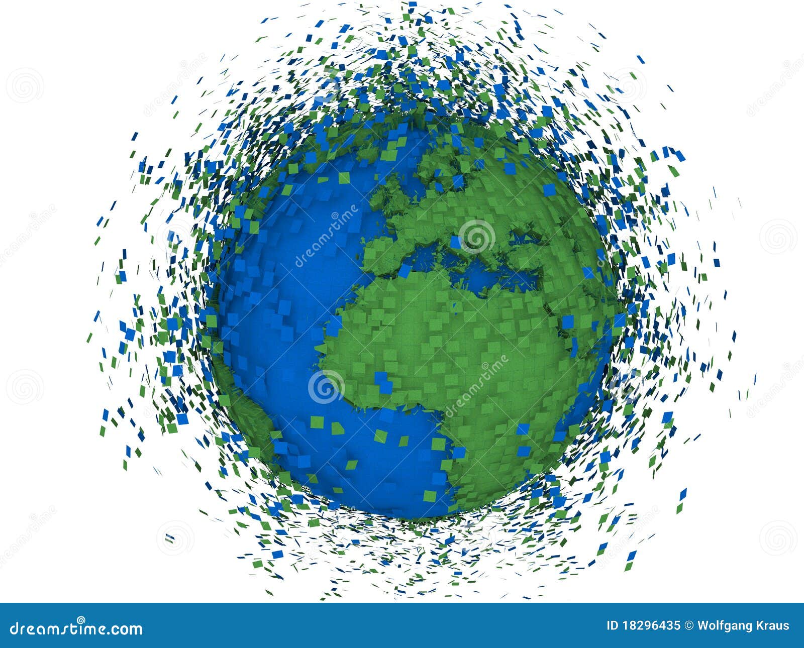 World exploding stock illustration. Illustration of artwork - 18296435
