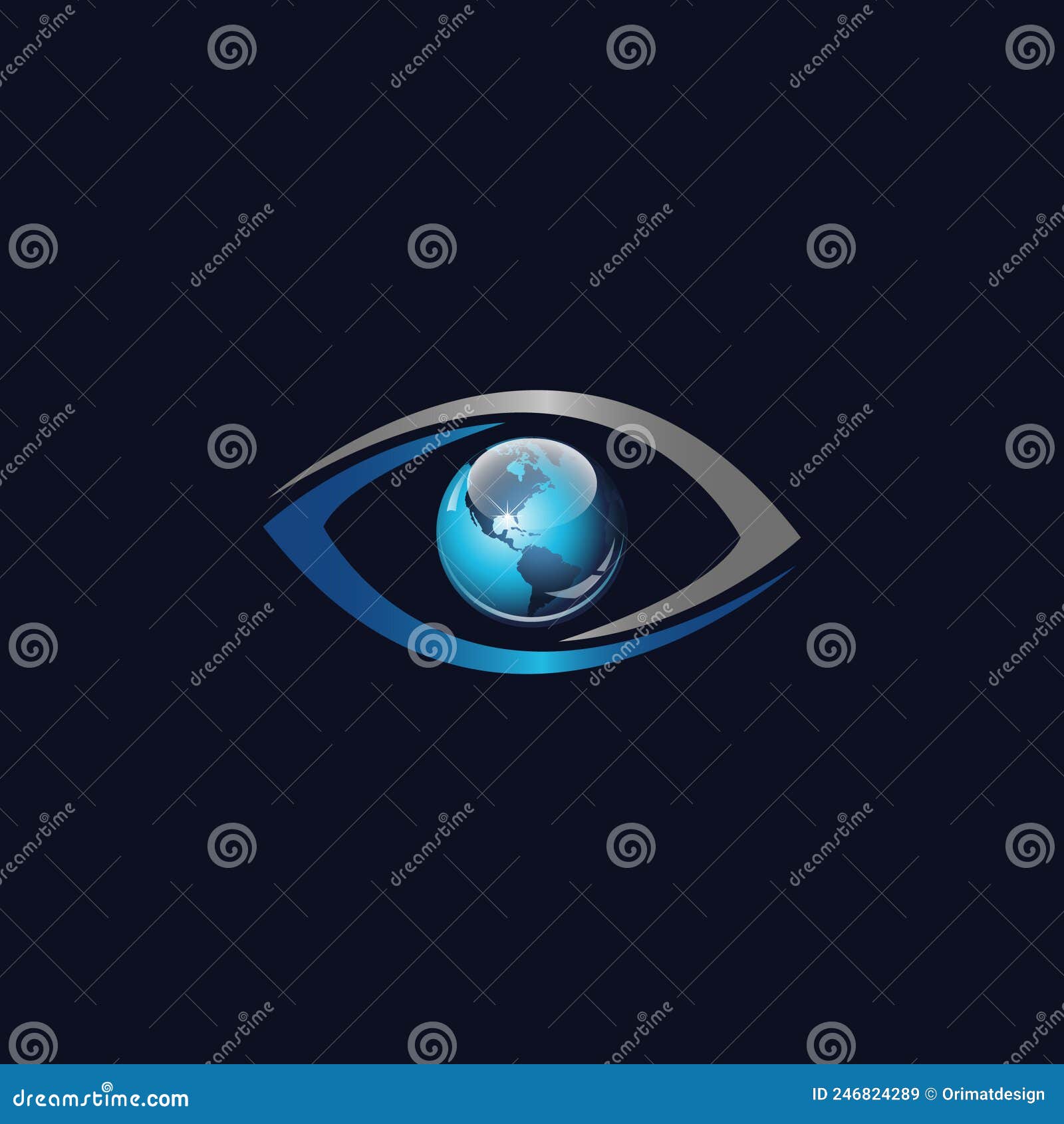 World Eye Vision Logo Design Stock Illustration - Illustration of ...