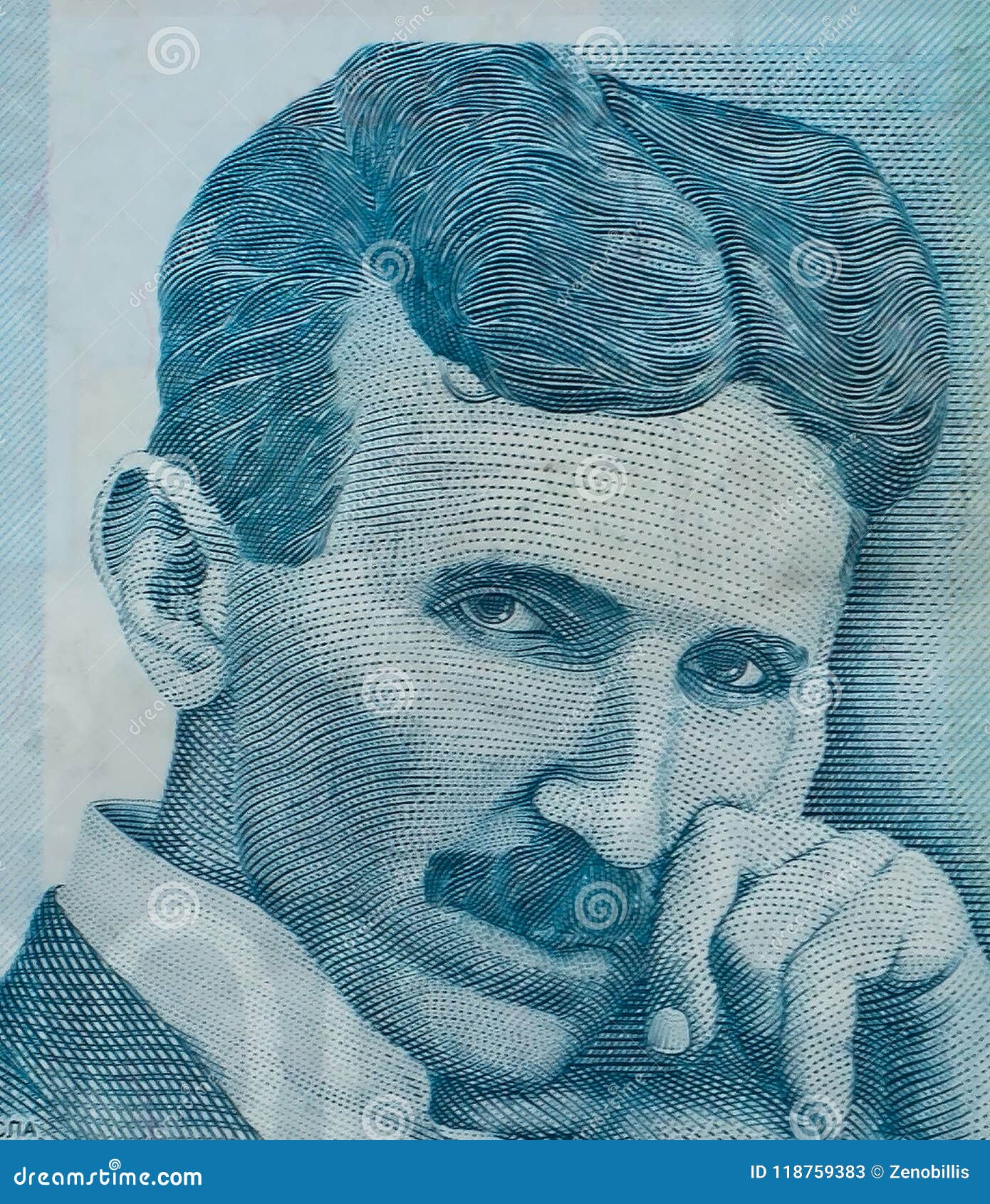 World Famous Inventor Nikola Tesla Portrait Close Up on Serbian ... World Famous Inventor Nikola Tesla Portrait Close Up on Serbian ...