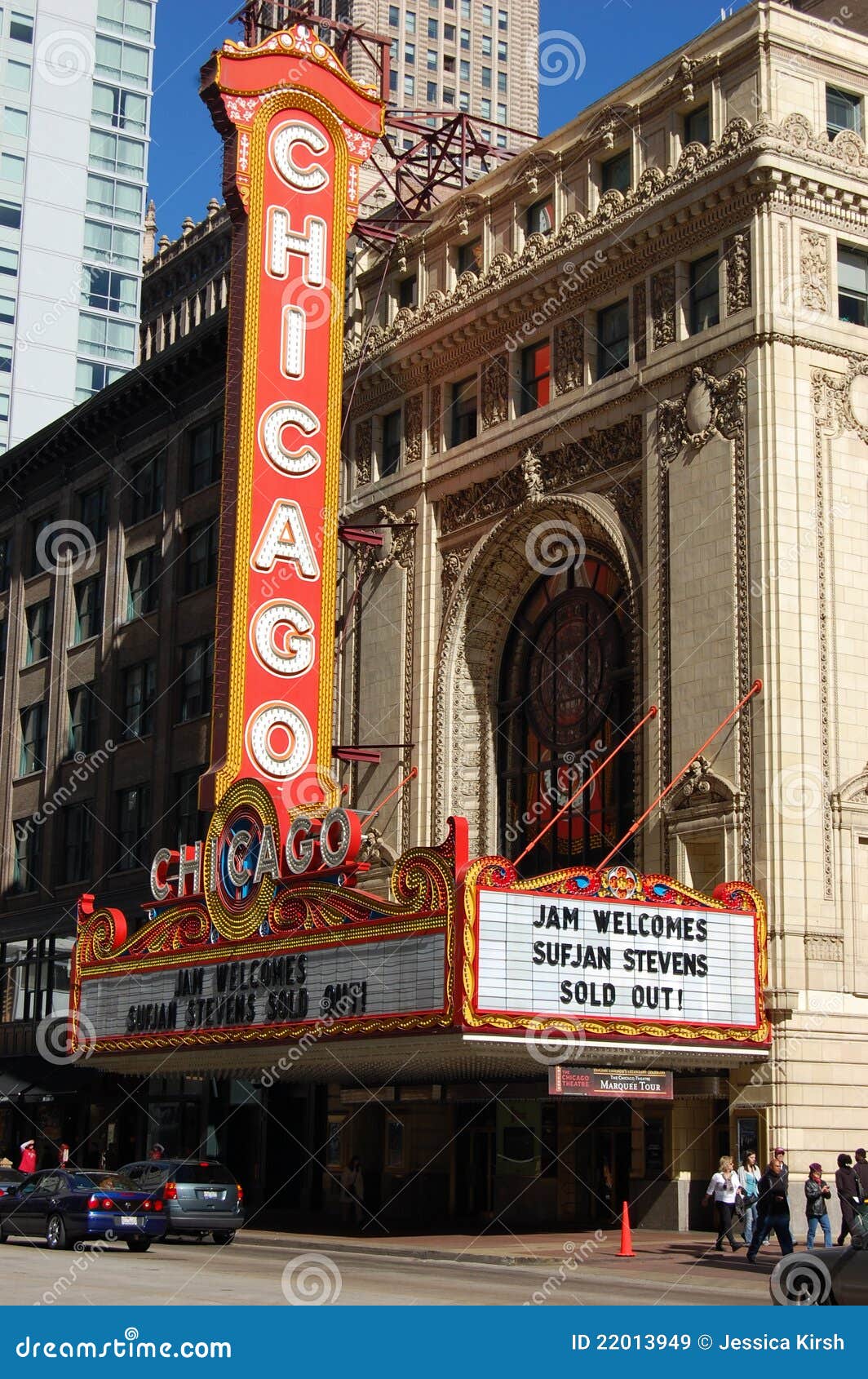 World Famous Landmark Chicago Theater Editorial Stock Image - Image of ...