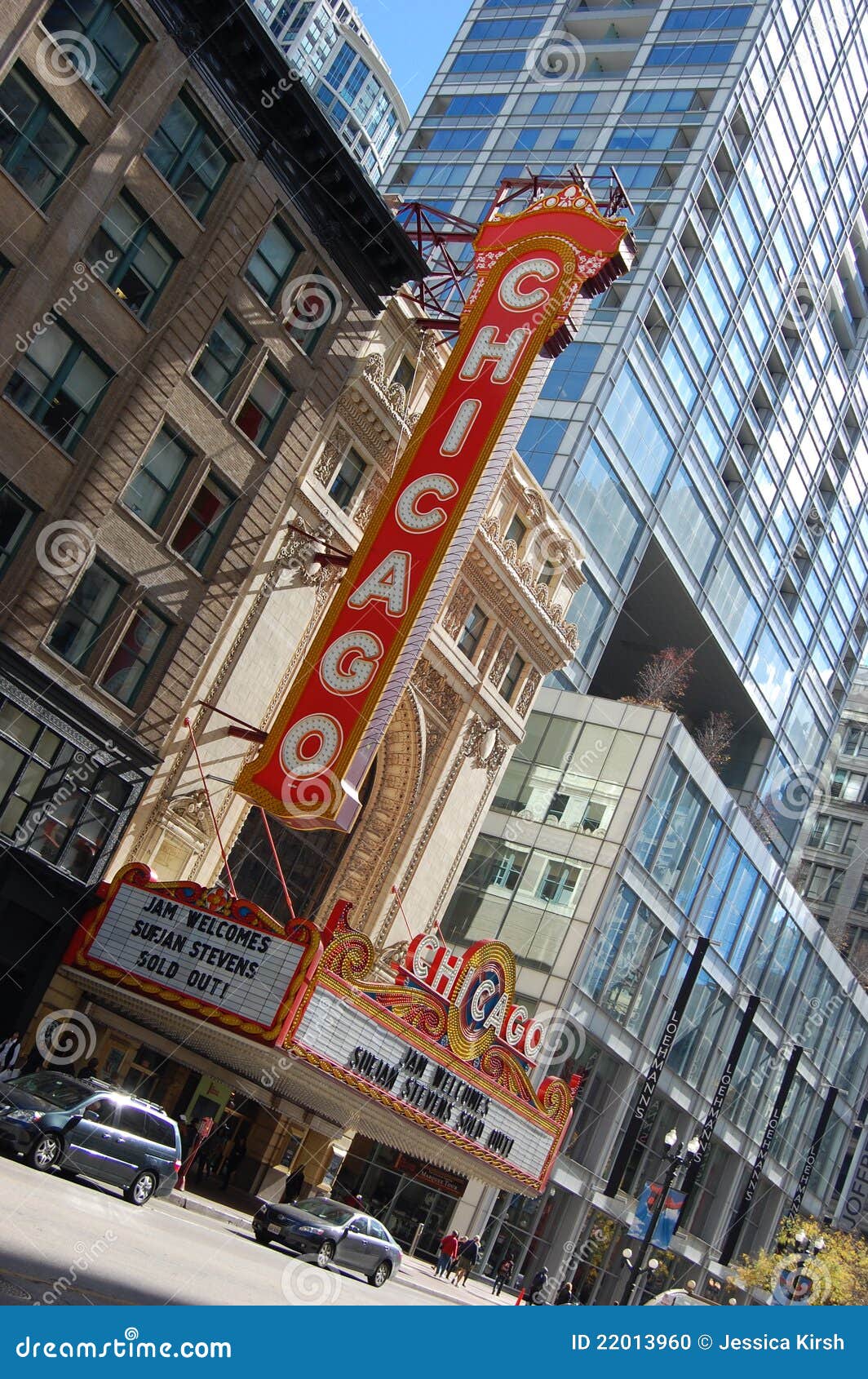 World Famous Landmark Chicago Theater Editorial Image - Image of ...