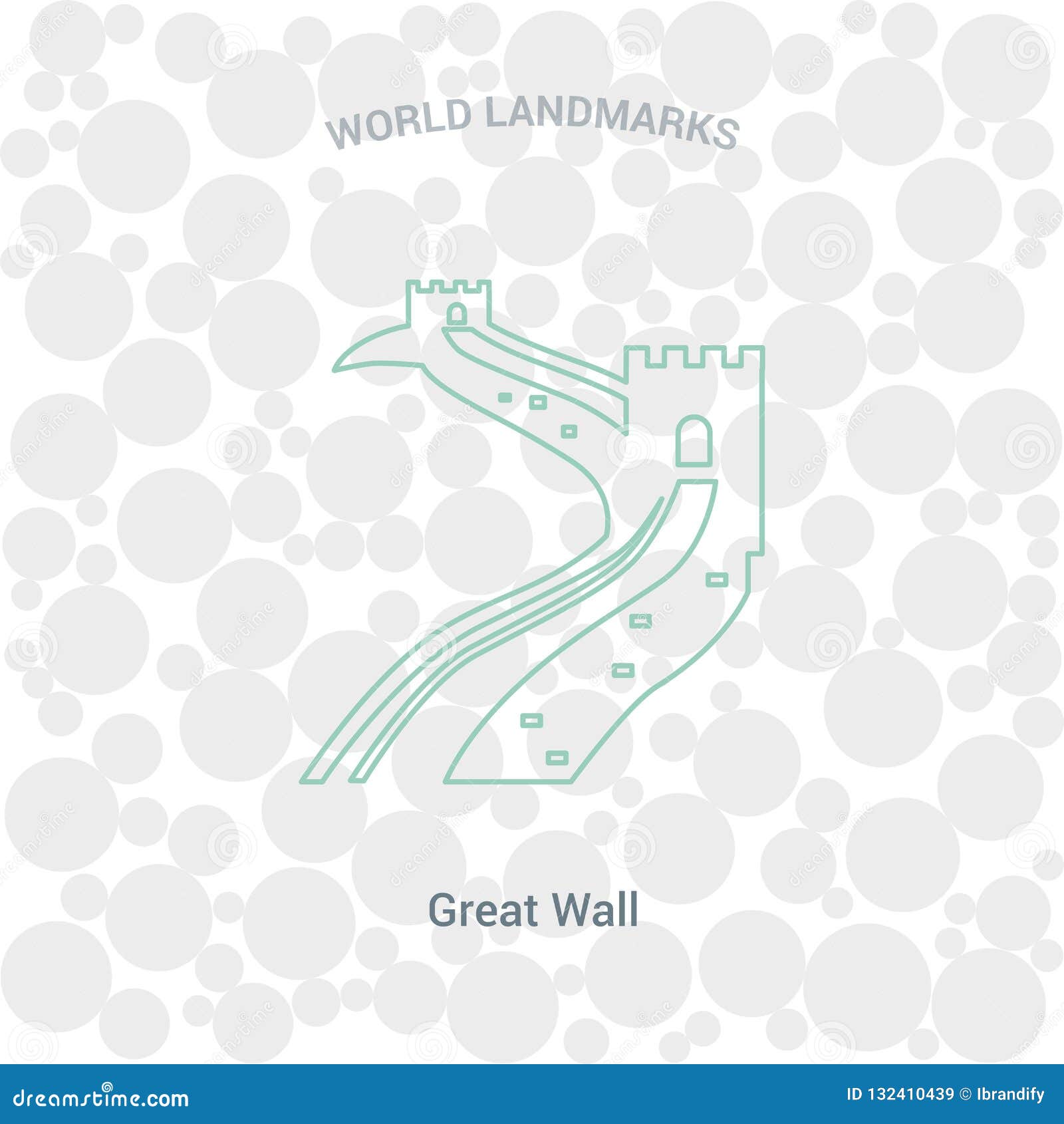 World Famous Landmarks Design with Creative Background Vector Stock ...