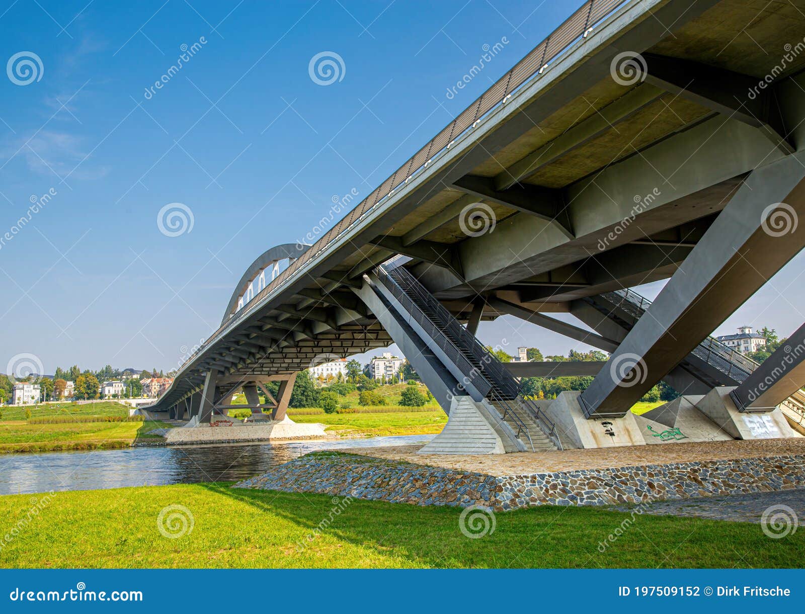 The World Famous Waldschlösschen Bridge in Dresden Stock Photo - Image ...