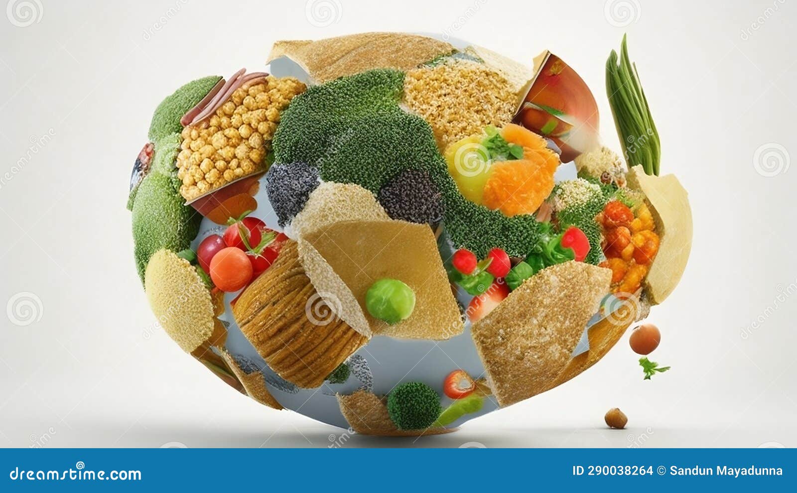 A World Filled As a Representation of Different Kind of Foods Stock ...