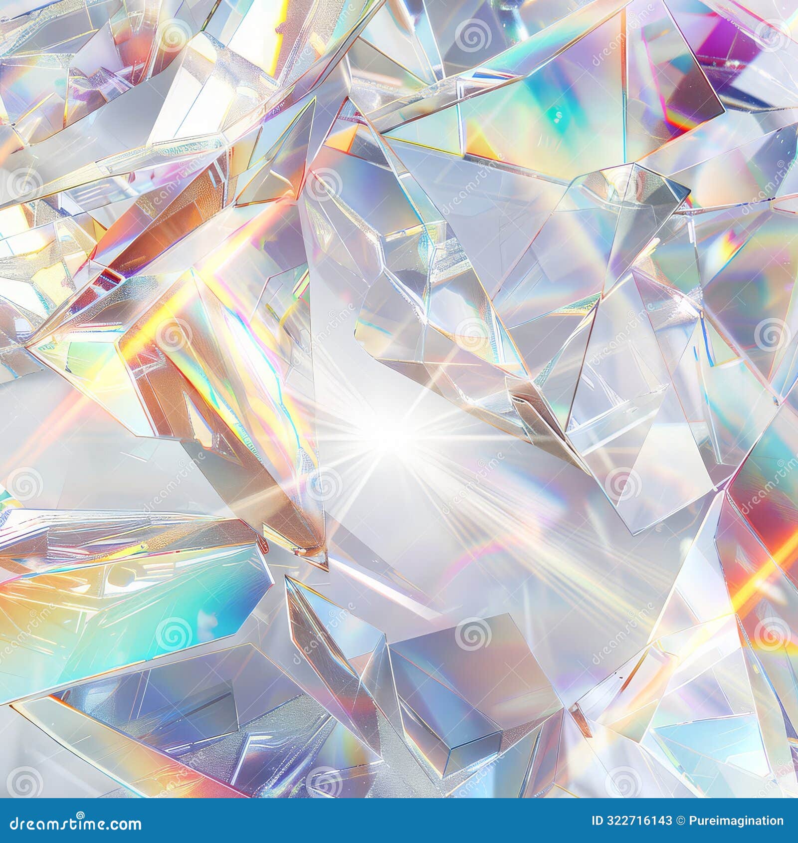 World Filled with Crystals Exploding in Vibrant Colors Stock Illustration - Illustration of ...