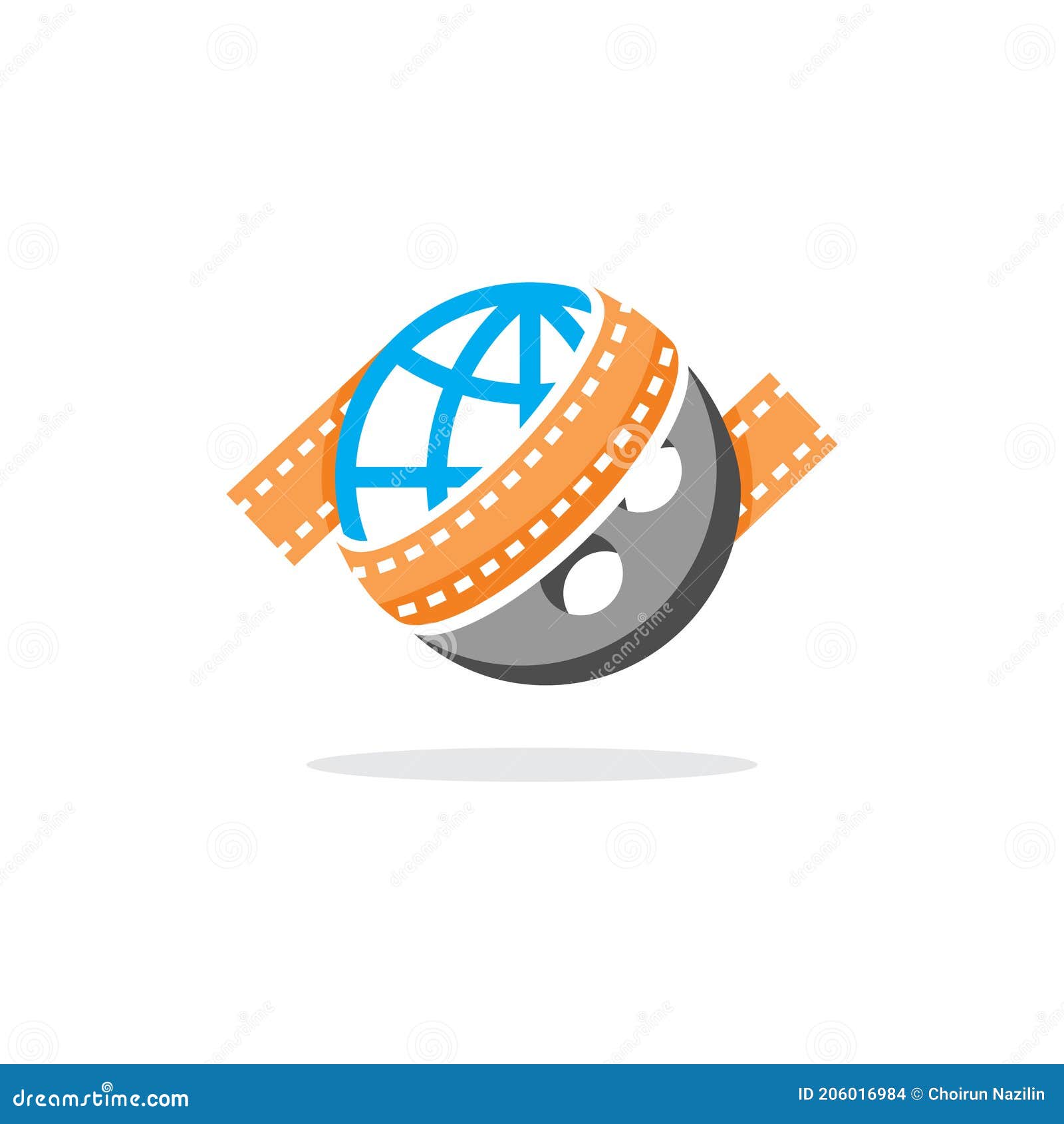World in film logo stock vector. Illustration of camera - 206016984