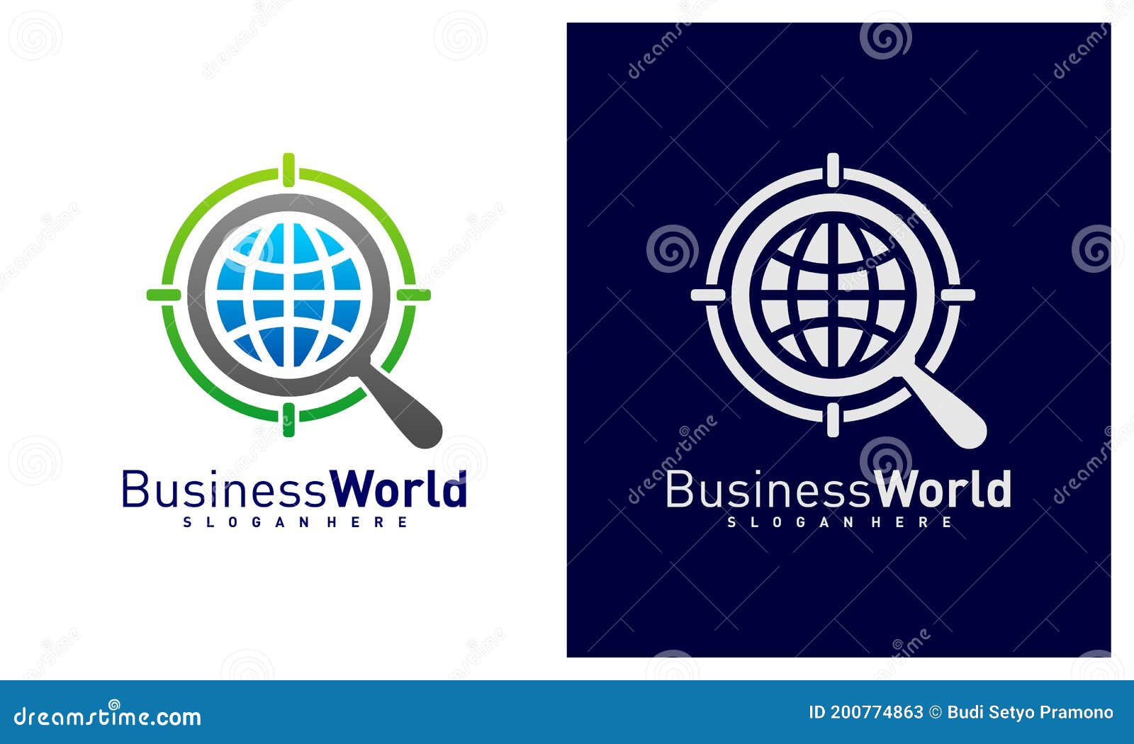 World Find Logo Design Vector, Colorful World Logo Design Template ...