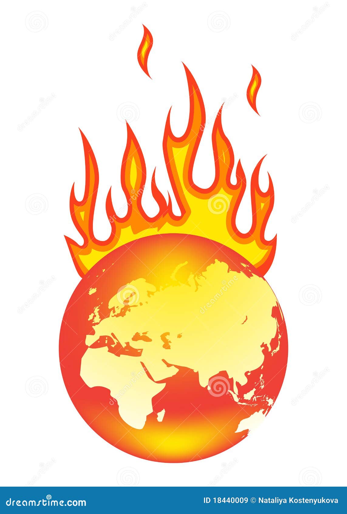 World on fire stock vector. Illustration of environmental - 18440009