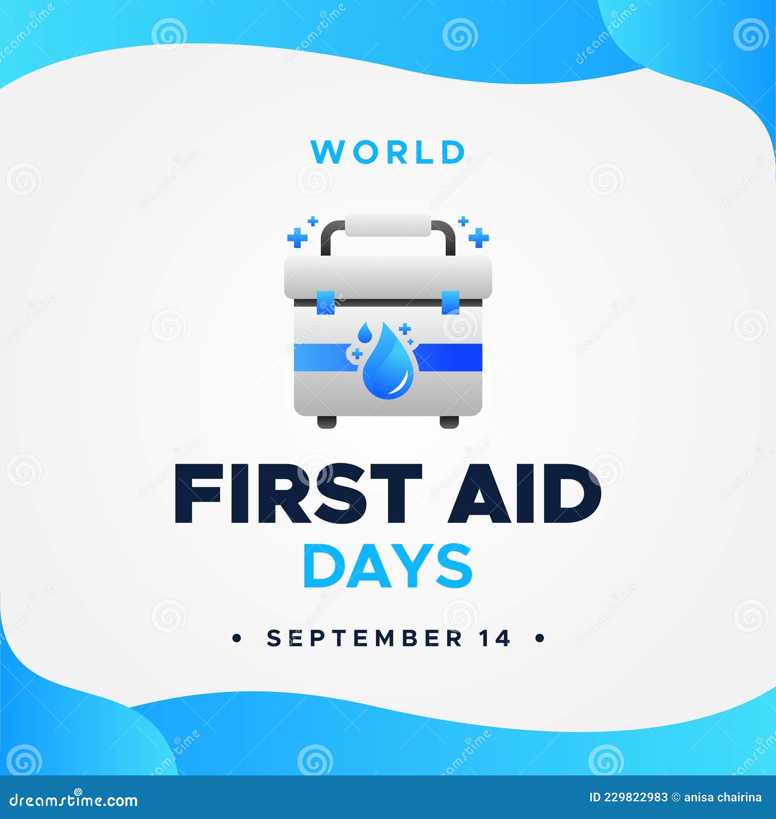 World First Aid Day Design Background for Greeting Moment Stock Vector ...