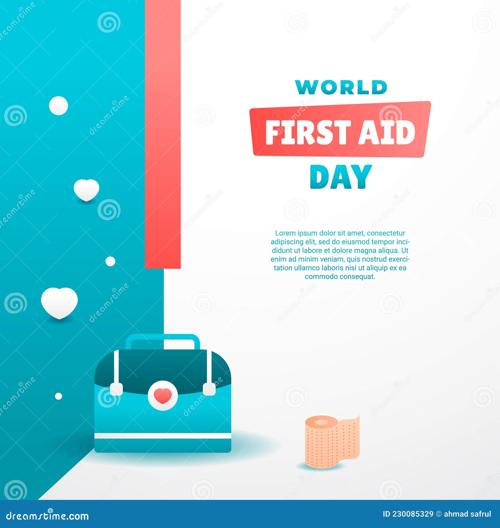 World First Aid Day Design Illustration Stock Vector - Illustration of ...
