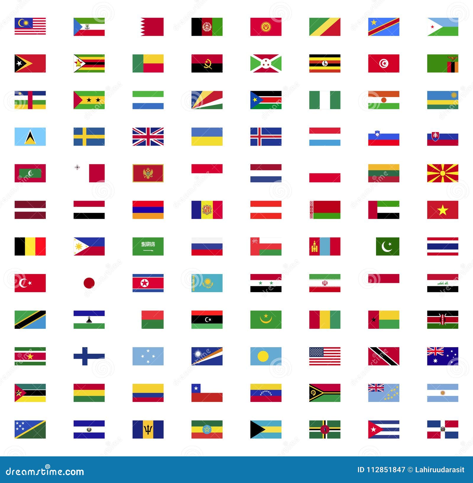 World flag collection stock vector. Illustration of icon - 112851847