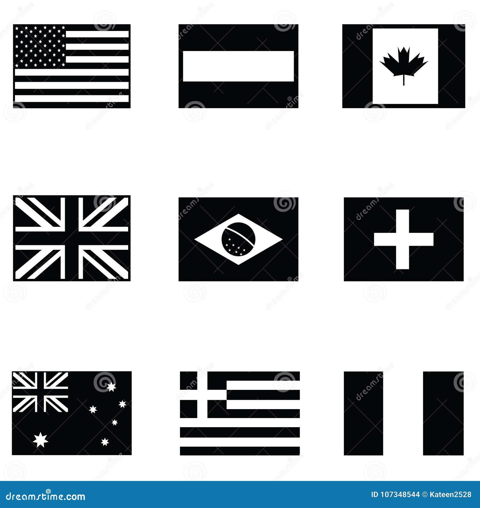 World flag icon set stock vector. Illustration of country - 107348544