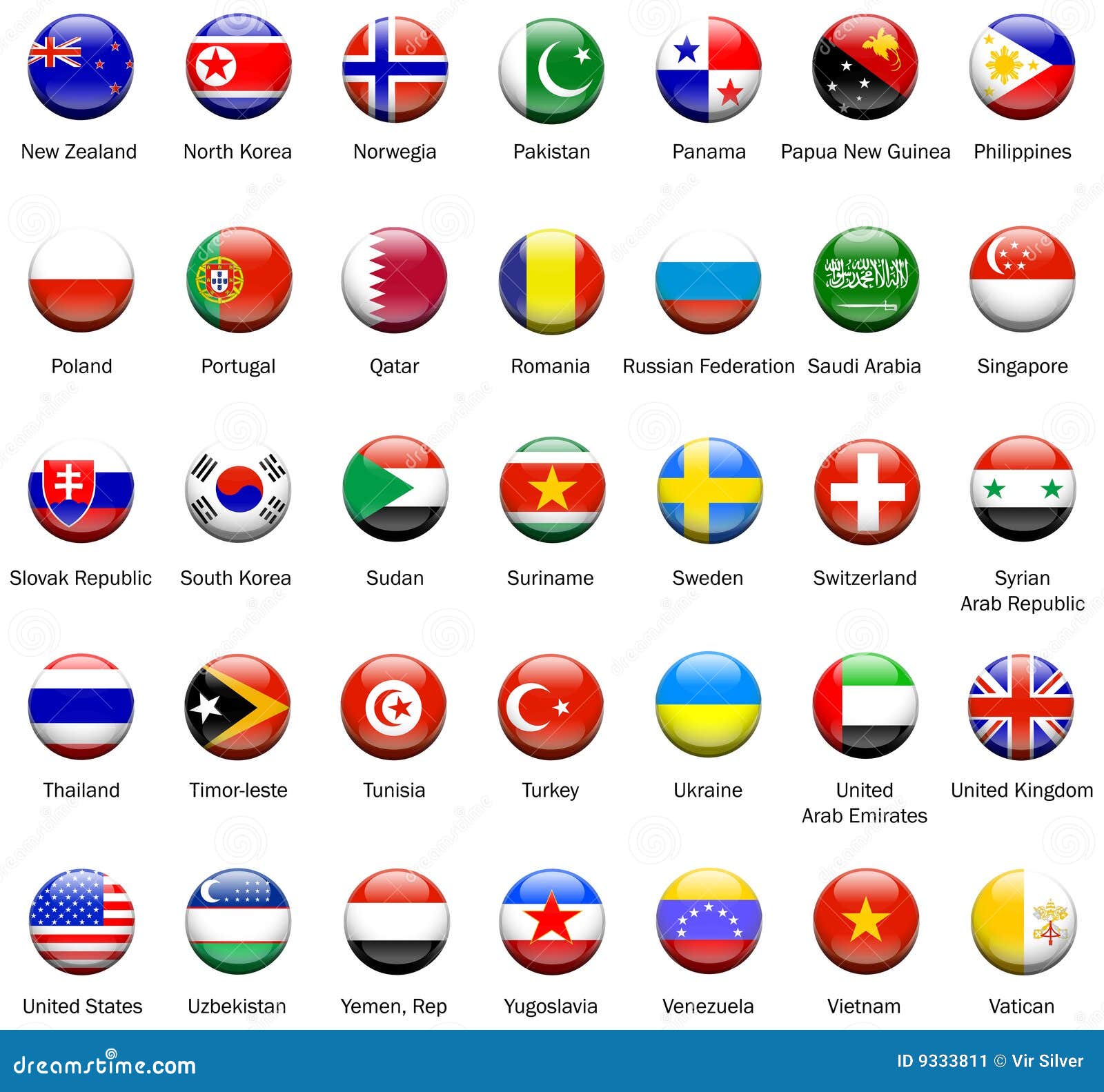 World Flag Icons 5 Vector Illustration | CartoonDealer.com #6546848