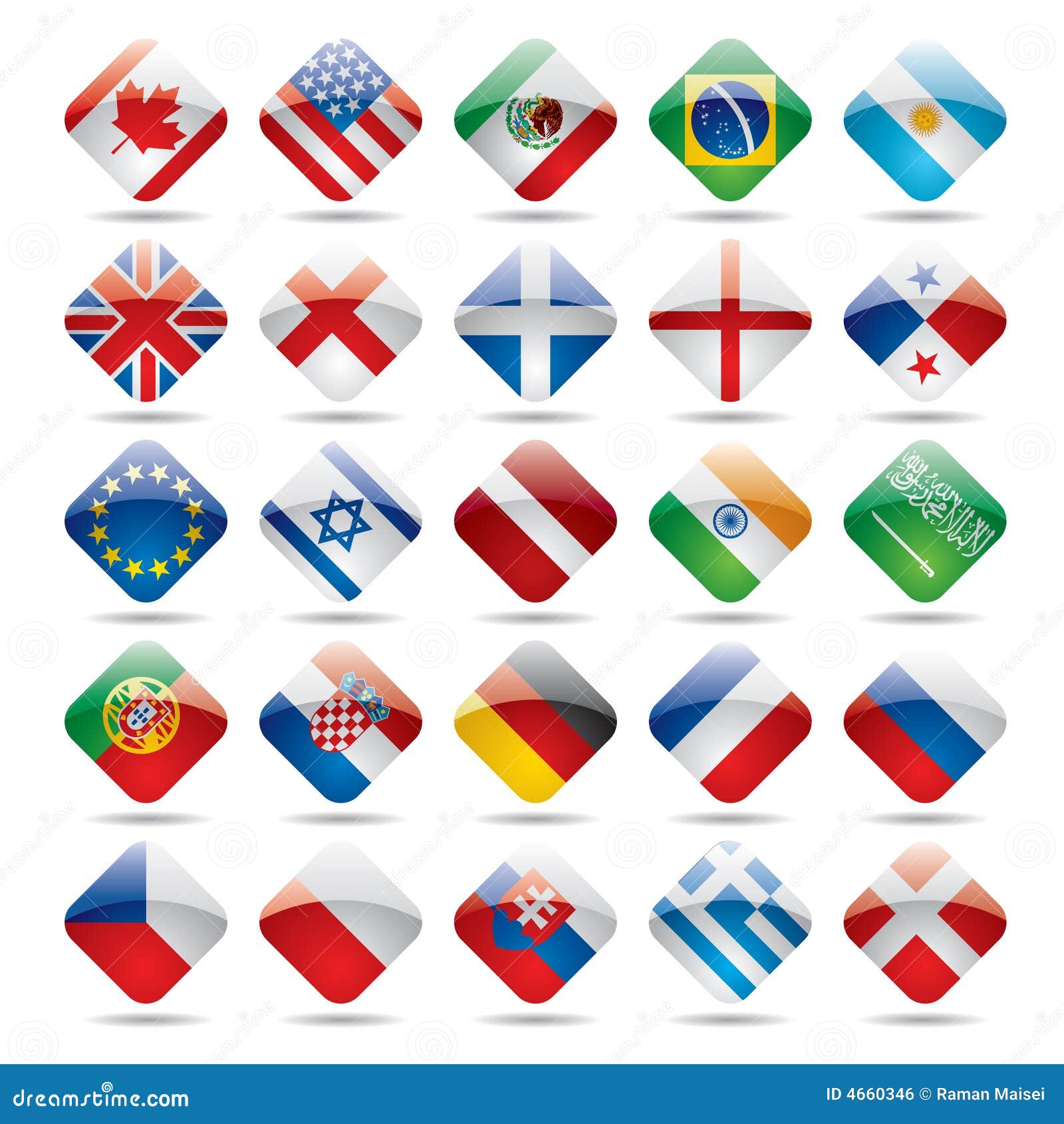 World Flag Icons 1 Royalty Free Stock Image - Image: 4660346