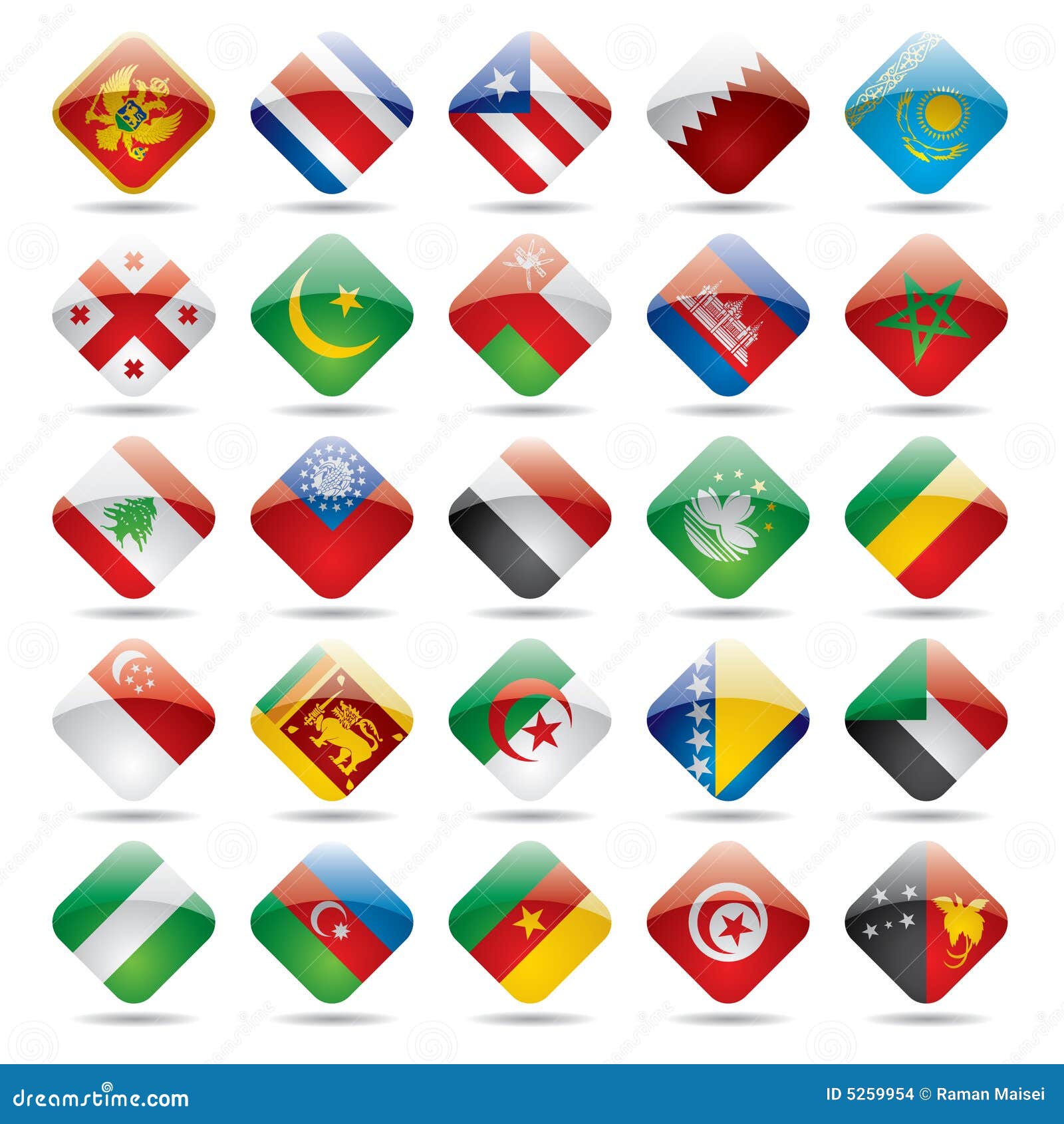 World flag icons 4 stock vector. Illustration of africa - 5259954