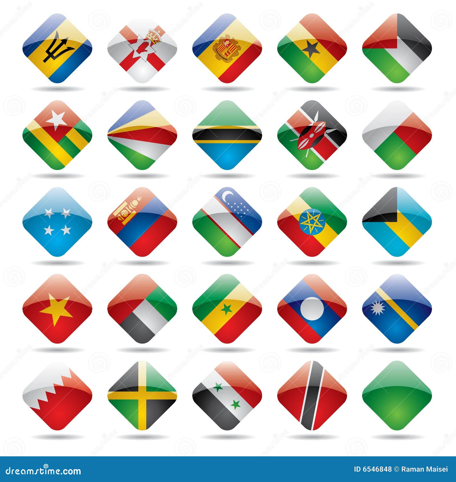 World Flag Icons 5 Vector Illustration | CartoonDealer.com #6546848