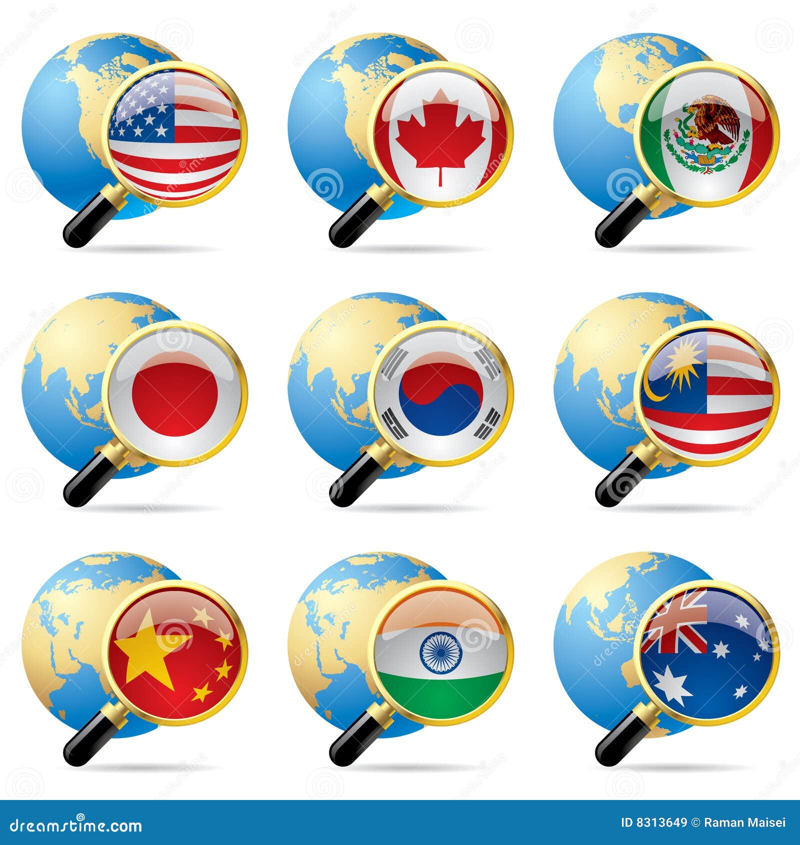 World flag icons stock vector. Illustration of political - 8313649