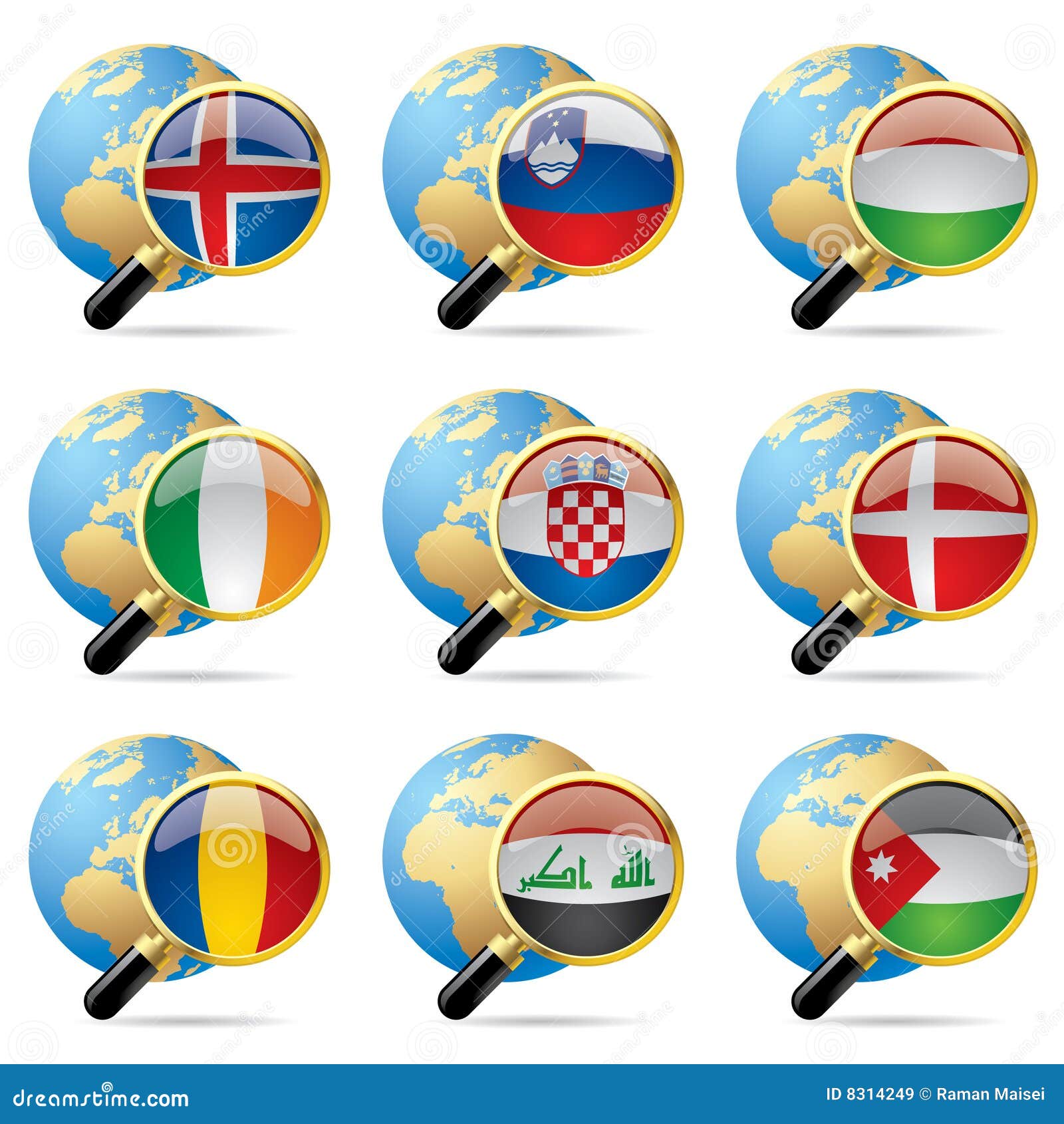 World flag icons stock vector. Illustration of series - 8314249
