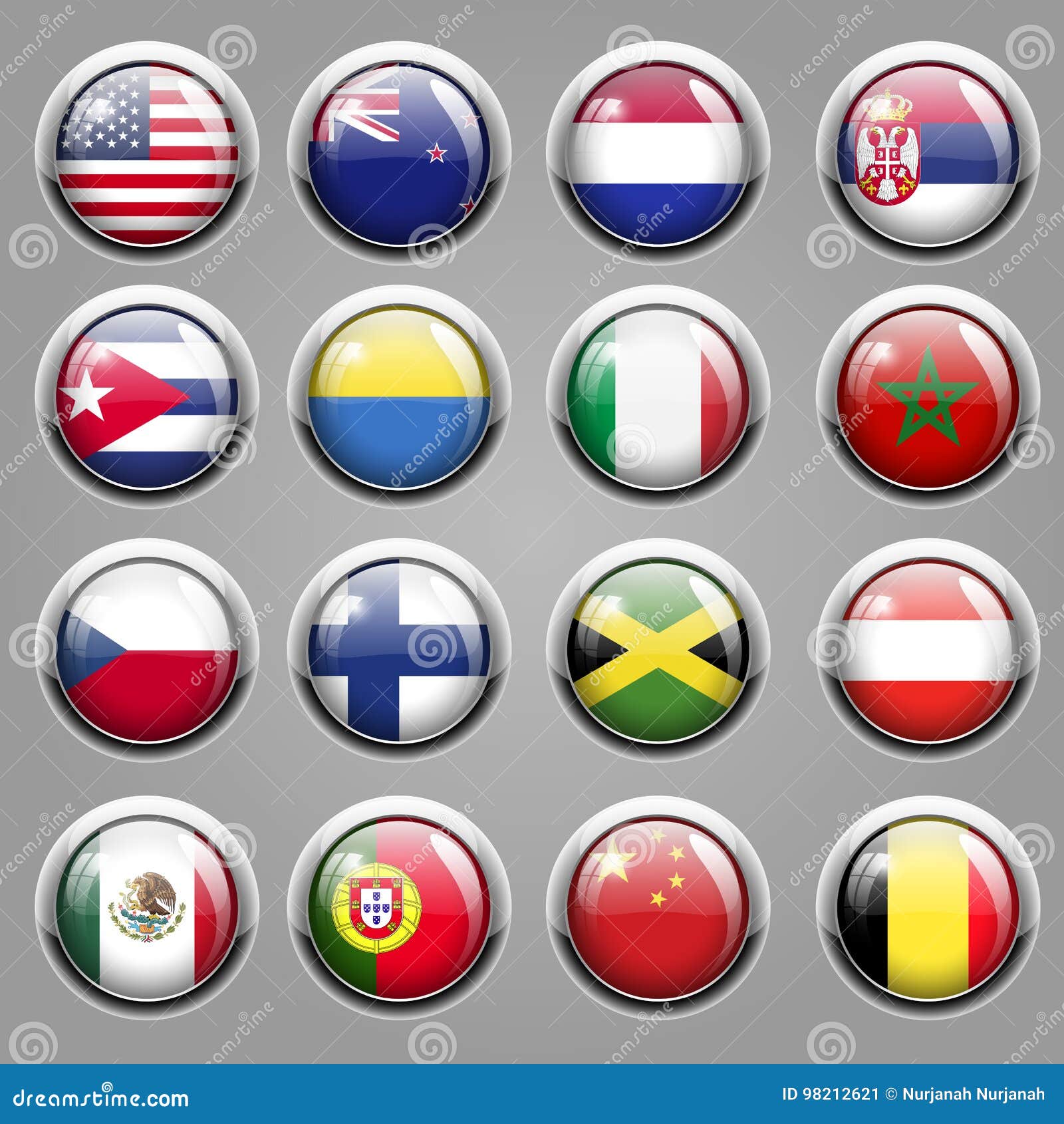 World flag icons stock vector. Illustration of america - 98212621