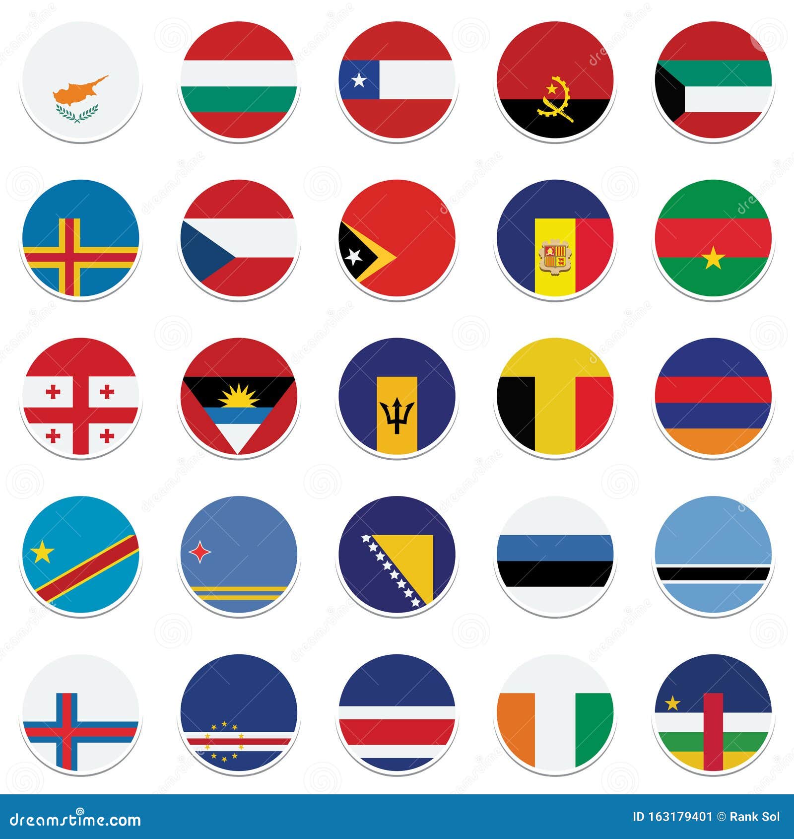 World Flag Isolated Vector Illustration Set Every Single Flag You Can ...
